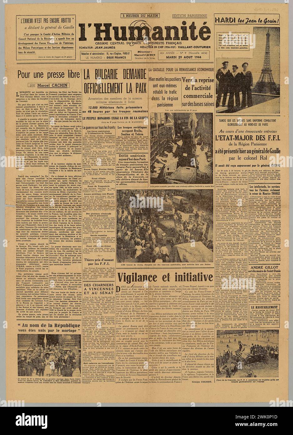 Special printing of humanity (n. - d.), Humanity - Central organ of the ...