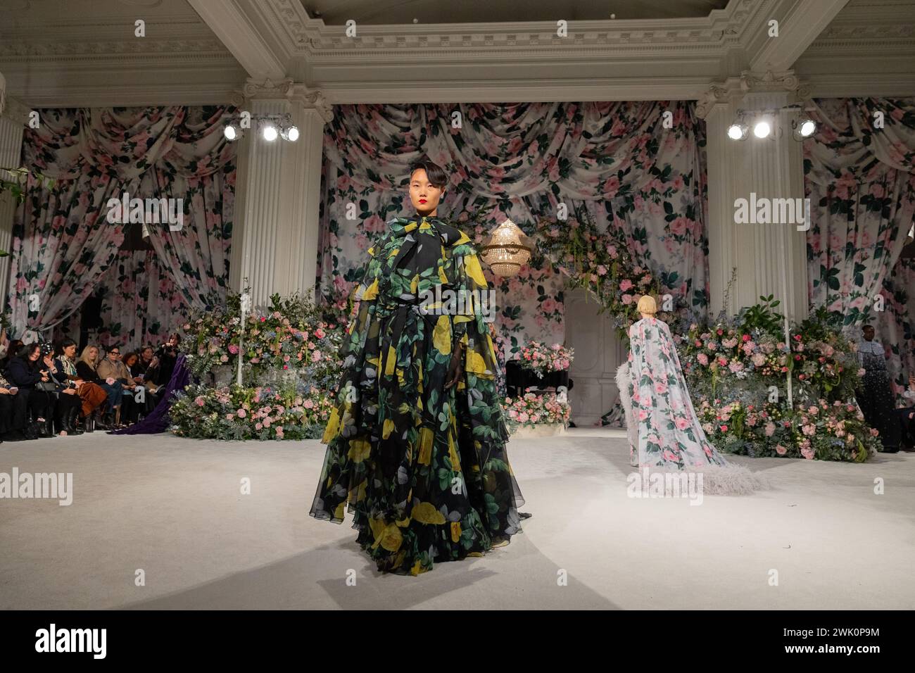 London, UK. February 17th, 2024. Models on the catwalk at the Richard ...