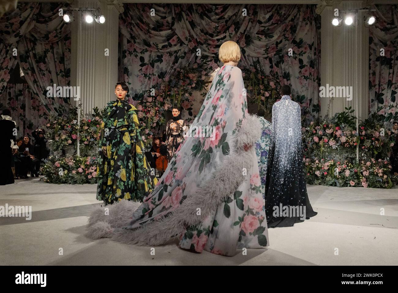 London, UK. February 17th, 2024. Models on the catwalk at the Richard ...
