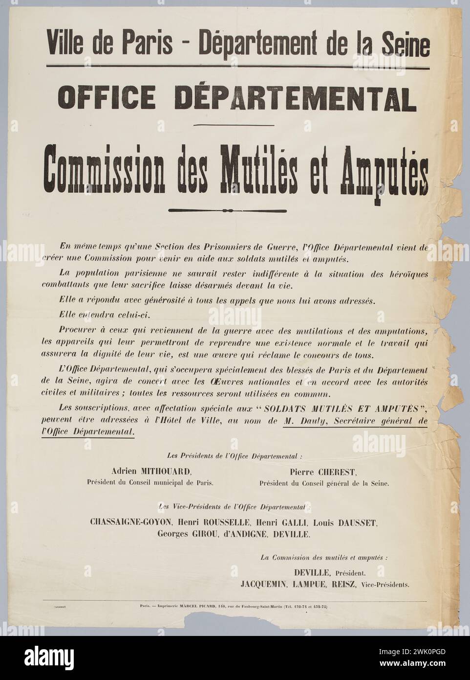 Imprimerie Marcel Picard, City of Paris - Department of Seine ...