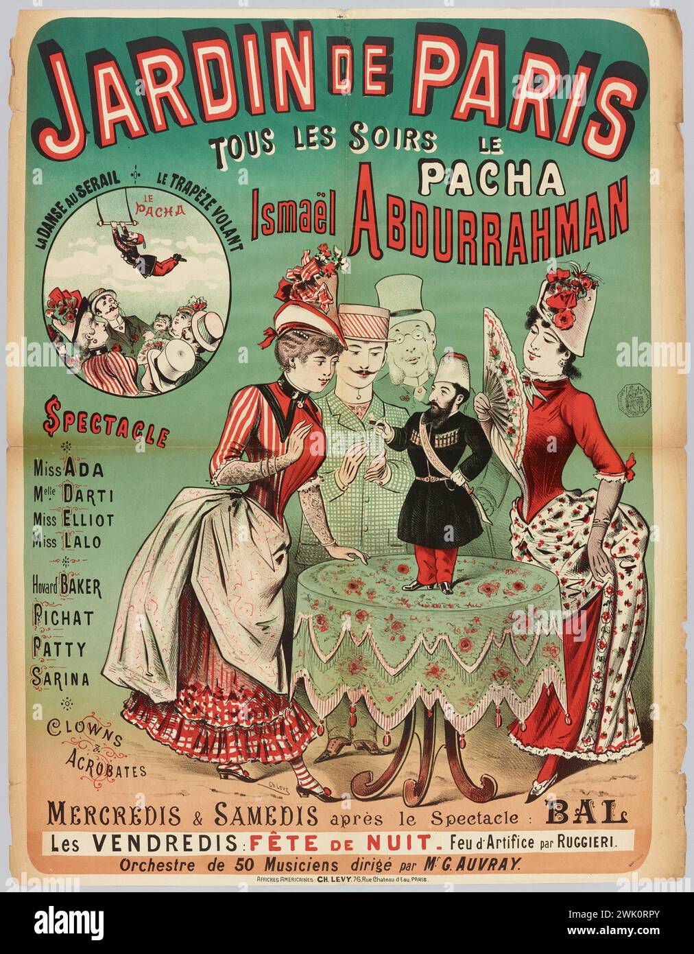 Lévy, Charles, Jardin de Paris/ Every evening/ Le/ Pacha/ Ismaël ...