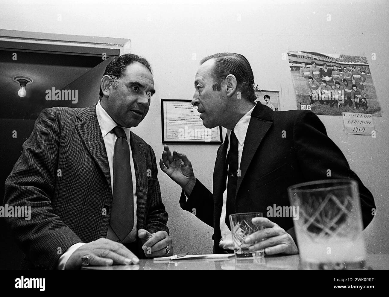 Argentine tango singer Roberto Goyeneche with unidentified friend ...