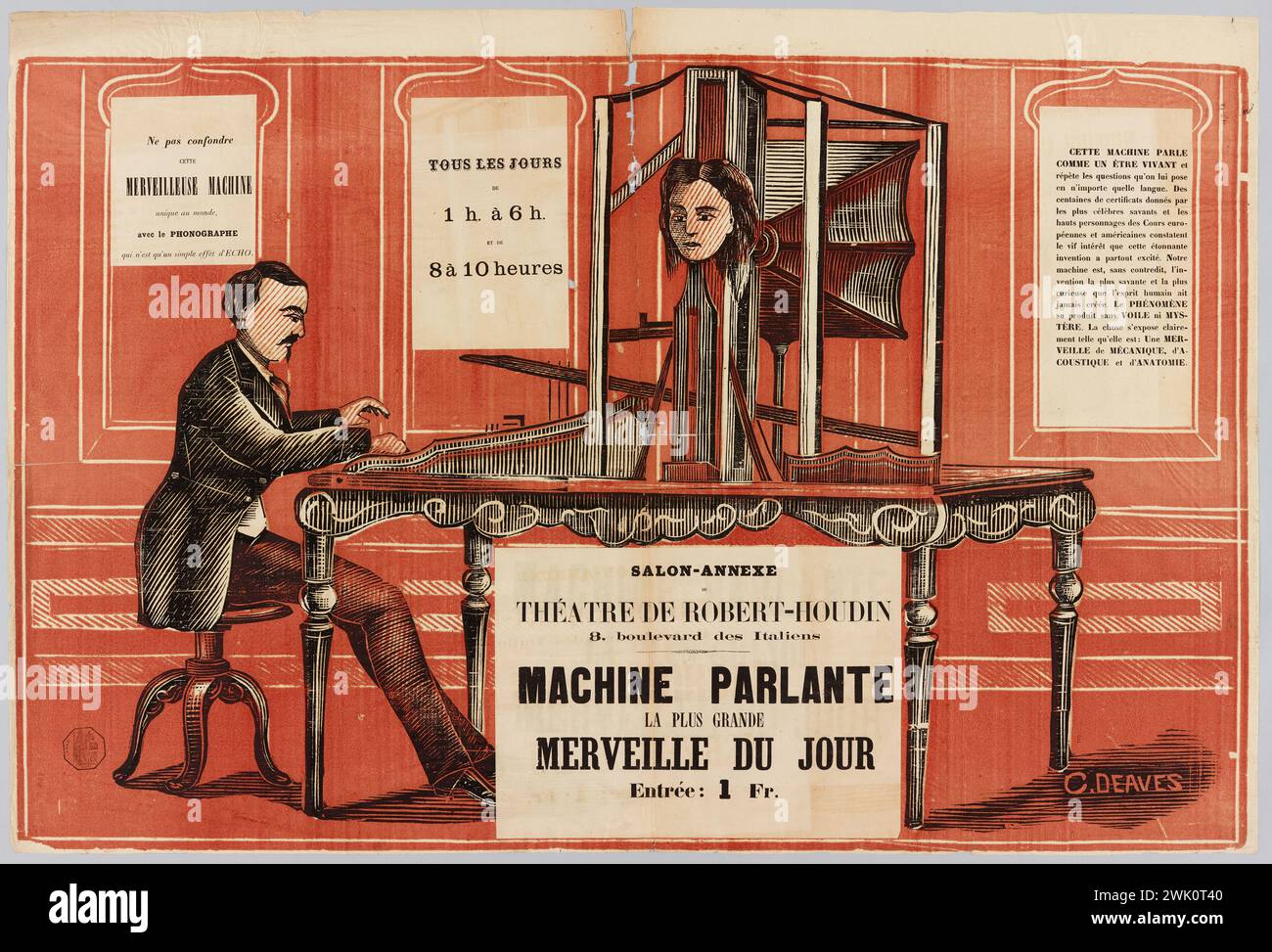 DEAVES, C., Salon-Annex/ Theater from Robert-Houdin/ 8. Boulevard des ...