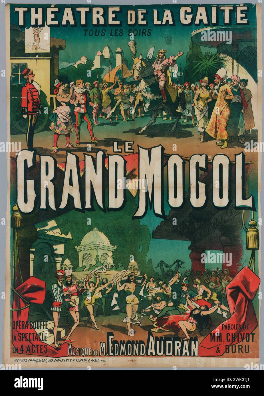 Anonymous, theater of the cheerful/ Every evening/ the/ Grand Mugol ...