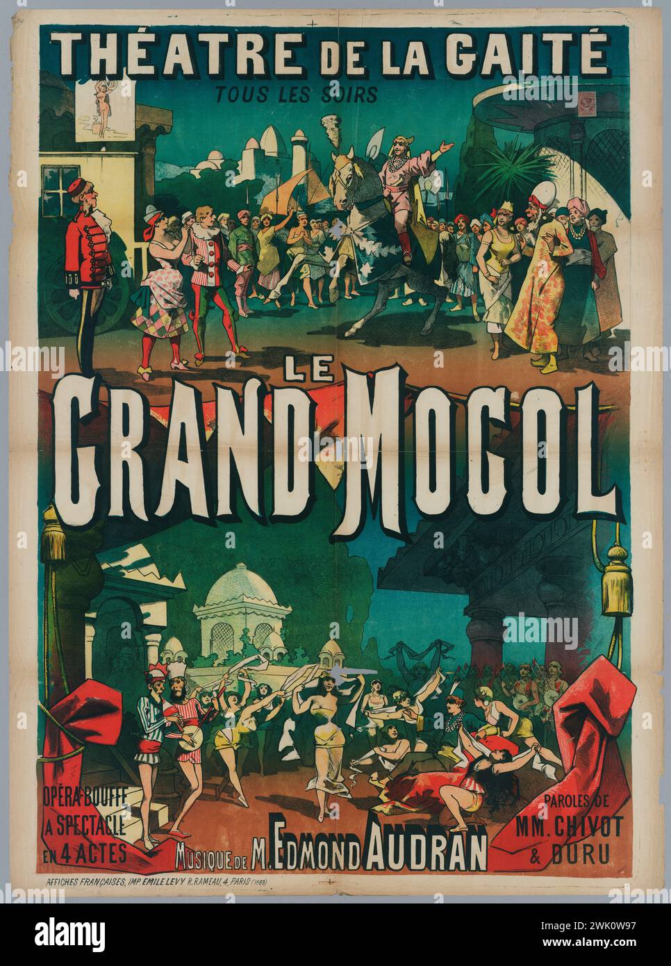 Anonymous, theater of the cheerful/ Every evening/ the/ Grand Mugol ...