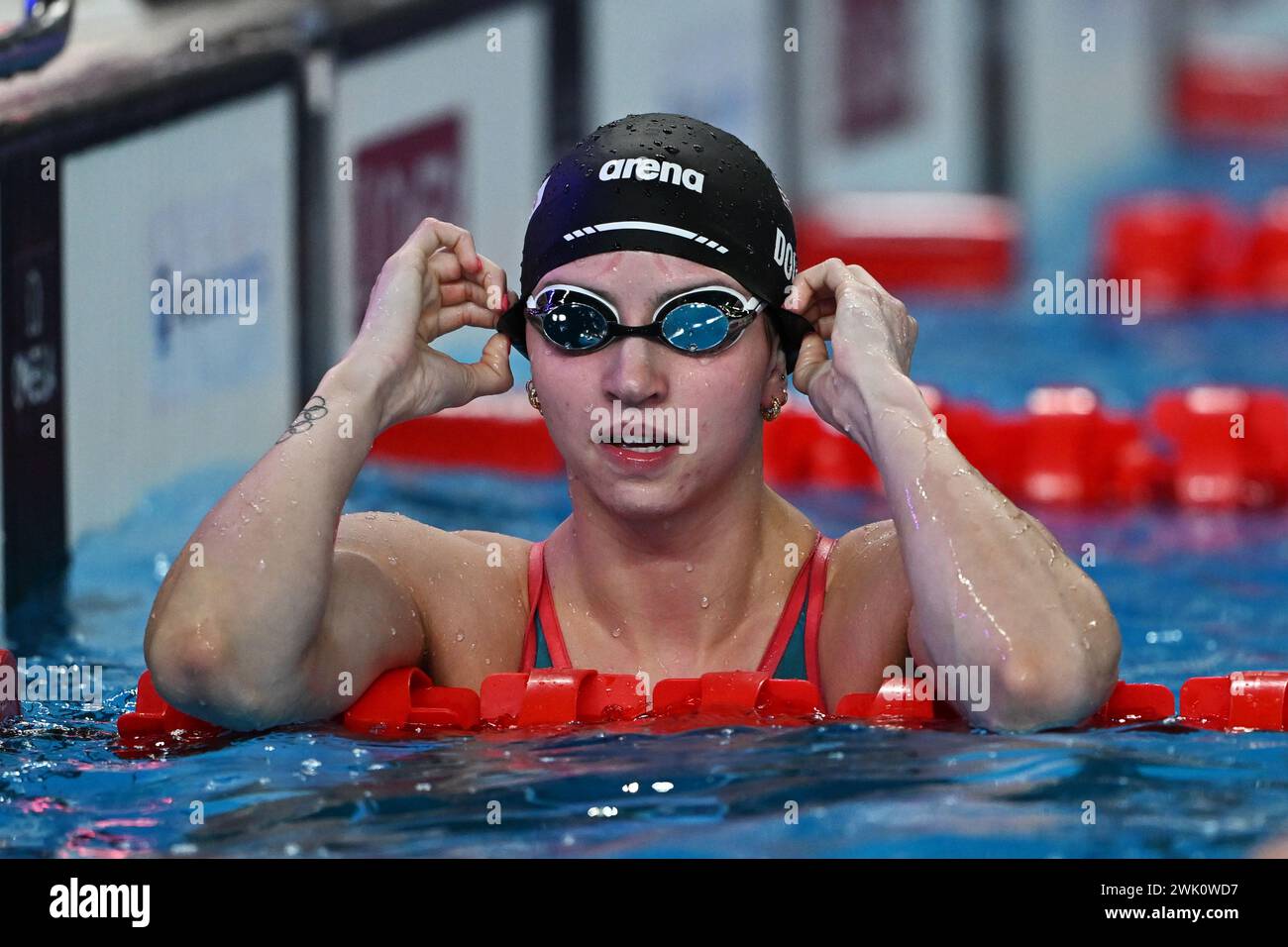 Doha, Qat. 18th Feb, 2024. Kate Douglass from USA at World Aquatics ...