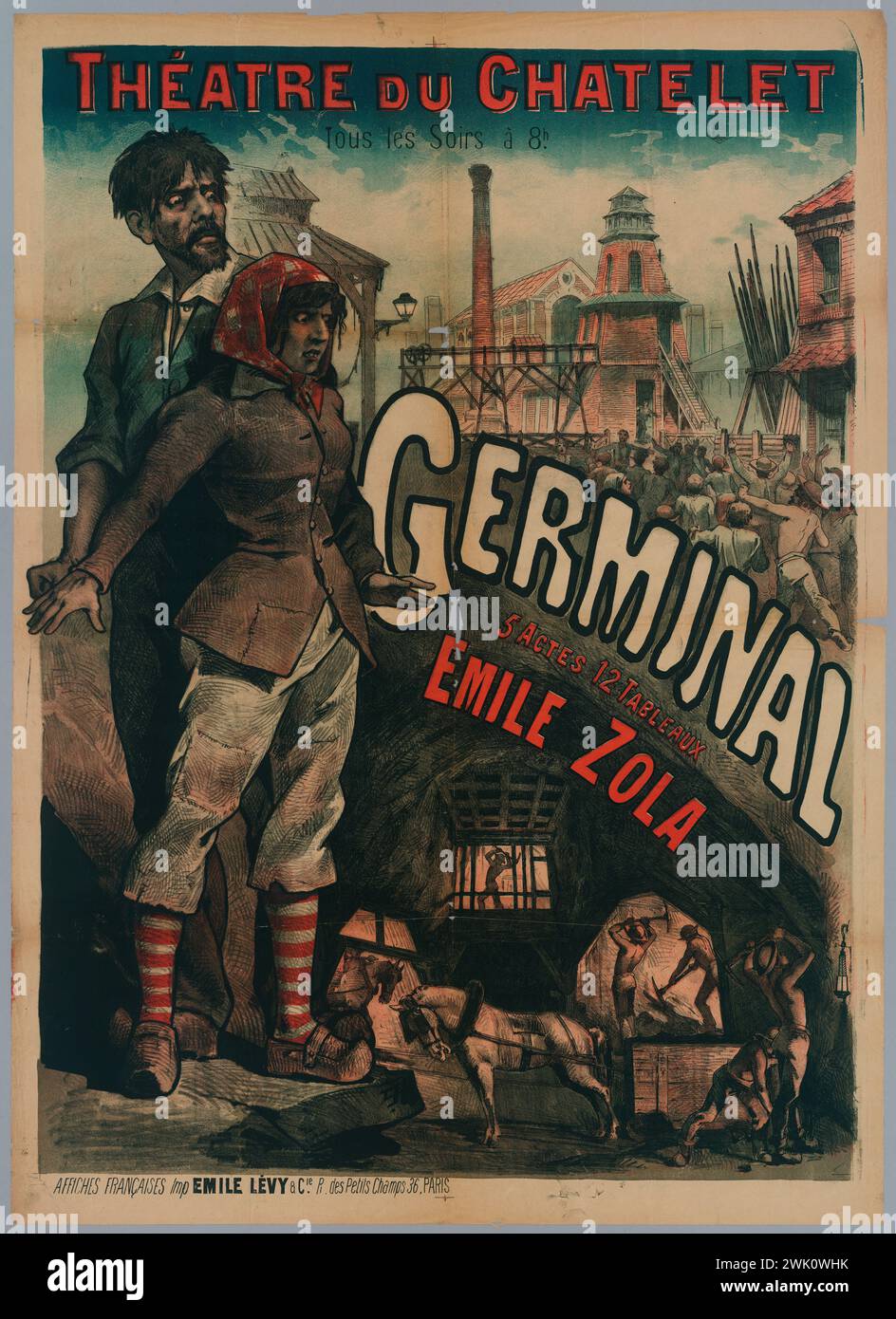 Anonymous, theater of the chatelet/ every evening at 8 a.m./ Germinal ...