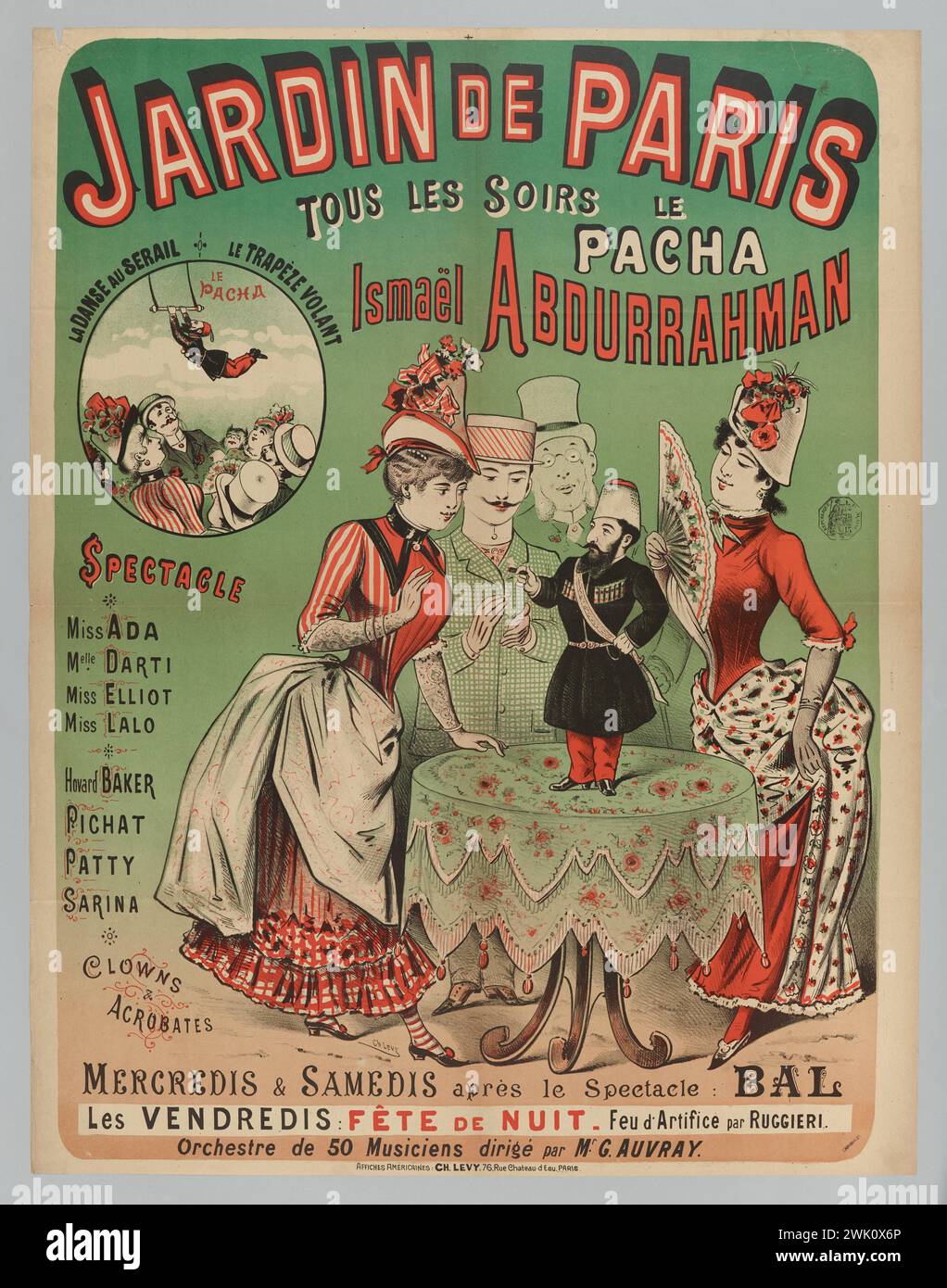 Lévy, Charles, Jardin de Paris/ Every evening/ Le/ Pacha/ Ismaël ...