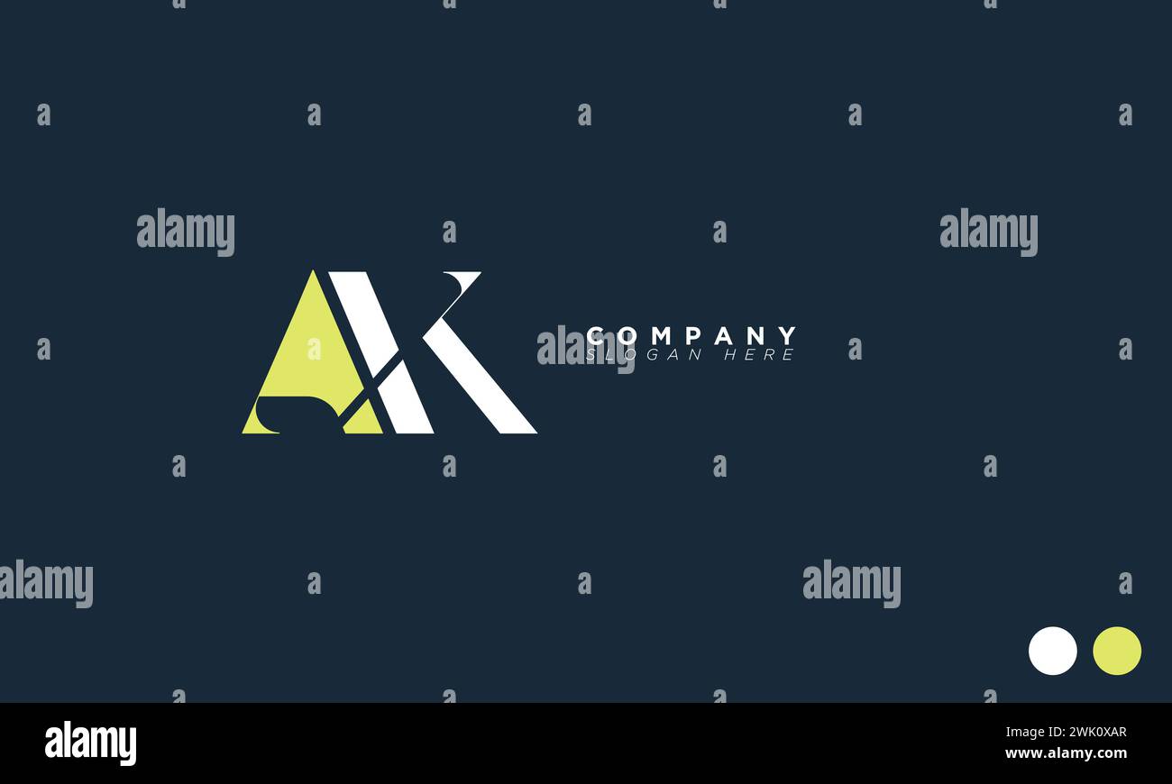 AK Alphabet letters Initials Monogram logo Stock Vector Image & Art - Alamy