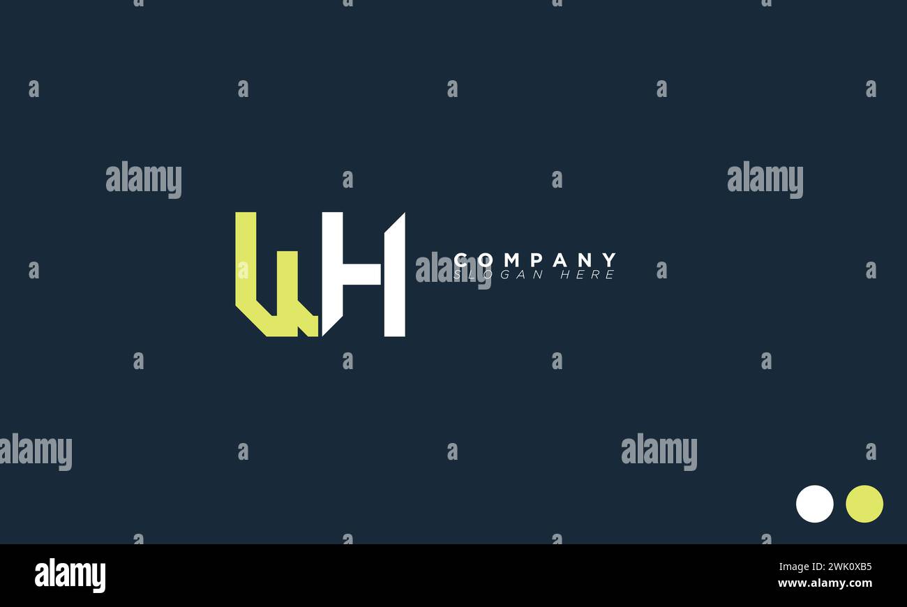 WH Alphabet letters Initials Monogram logo Stock Vector Image & Art - Alamy
