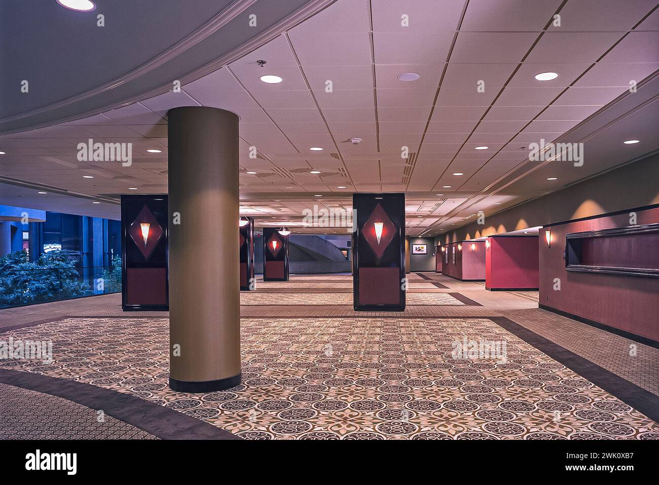 Architectural image of the hallway of the Bonaventure Hotel in Los ...