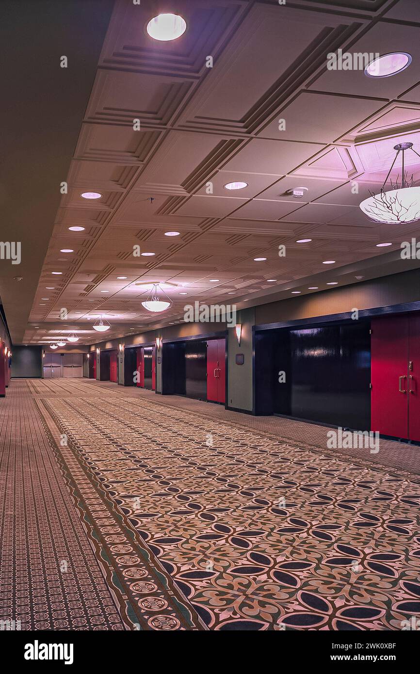 Architectural image of the hallway of the Bonaventure Hotel in Los ...