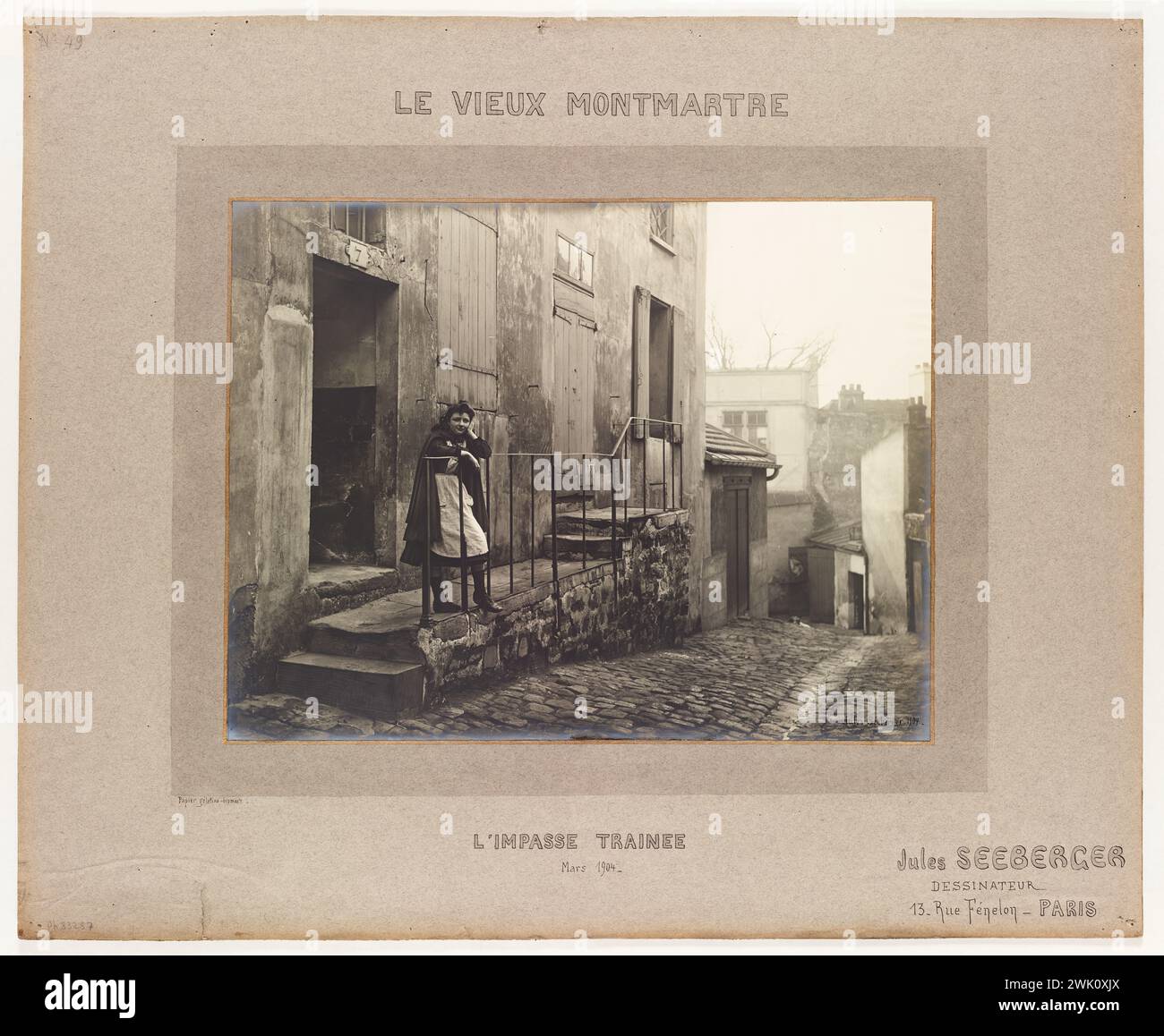 Séeberger, Jules (n.1872 - D.1932), Old Montmartre / L'Impasse Trainee ...