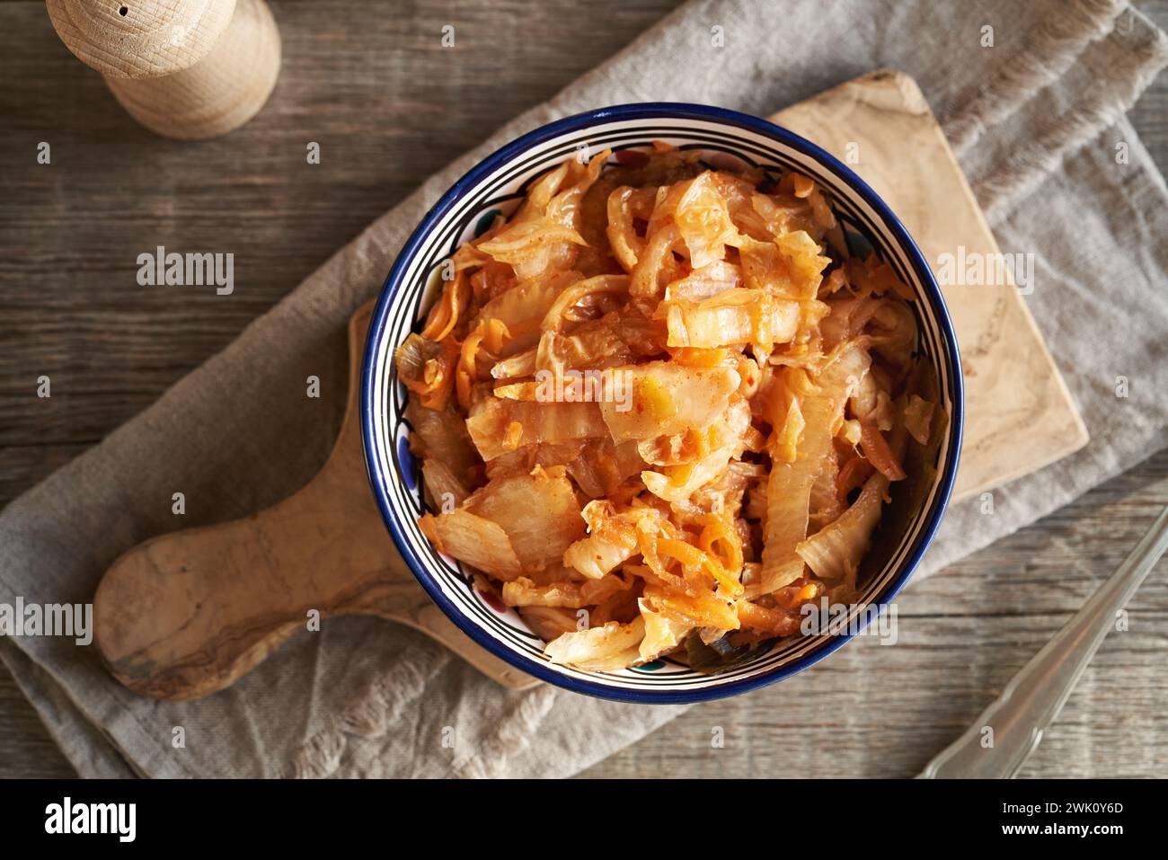 Kim chi - asian fermented vegetables in a bowl Stock Photo - Alamy