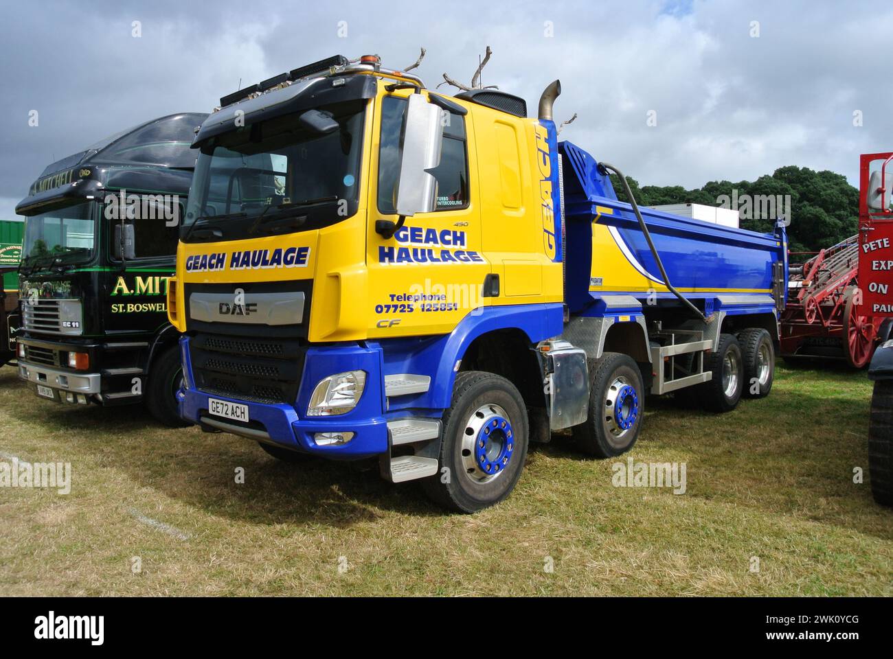 A 2022 DAF CF lorry parked on display at the 48th Historic Vehicle ...