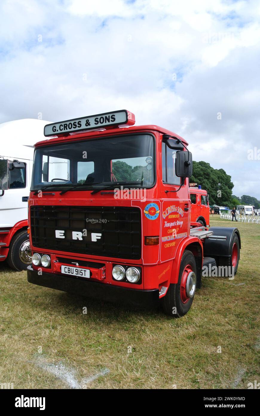 A 1979 ERF B Series tractor cab parked on display at the 48th Historic ...