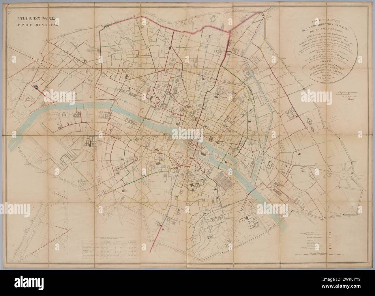 Map of paris 1850 hi-res stock photography and images - Alamy