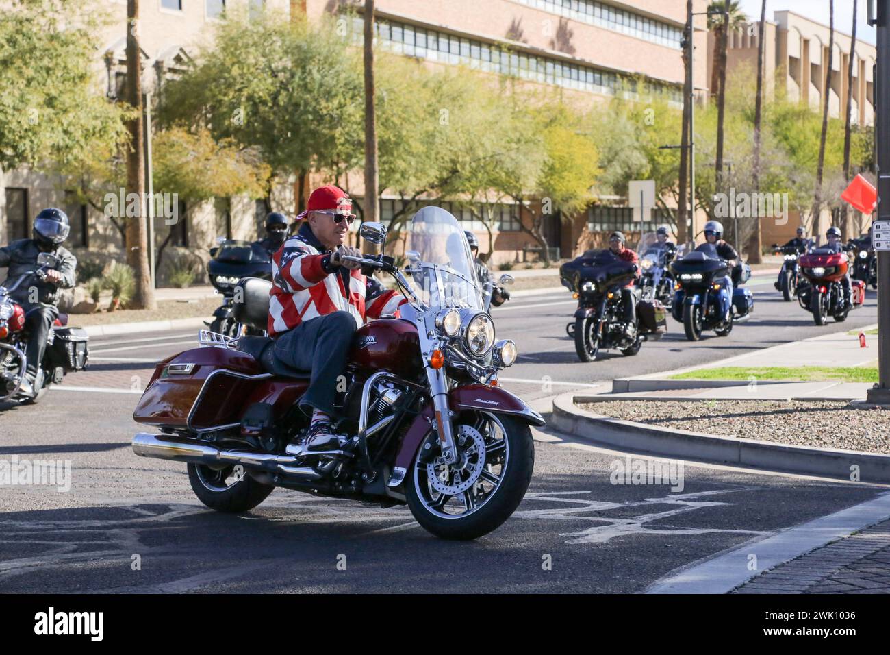 The Riders USA ride around the Arizona State Capitol Building at the ...