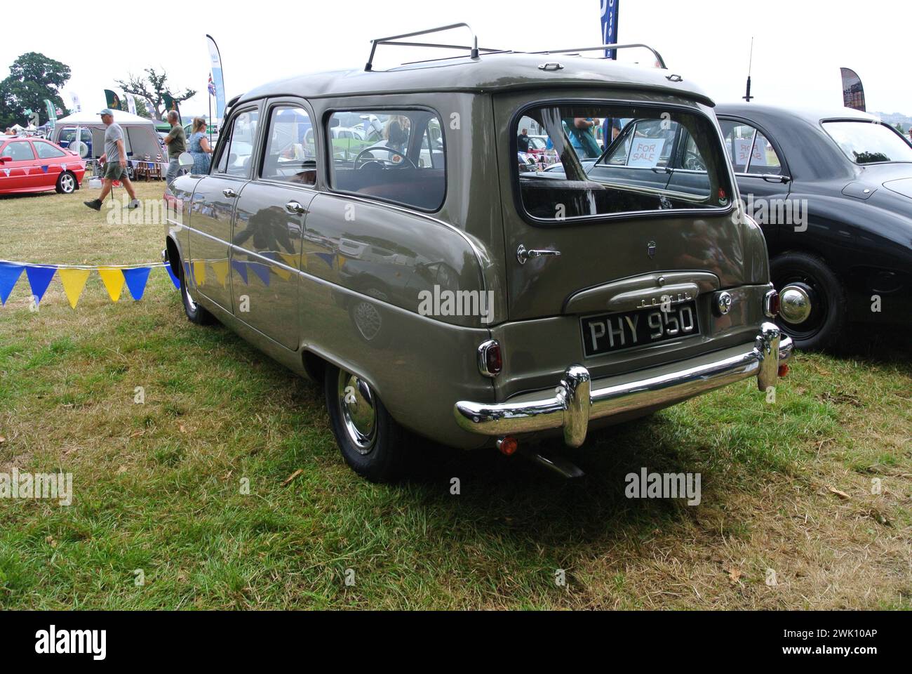 A 1953 Ford Consul Mk.1 estate parked on display at the 48th Historic ...