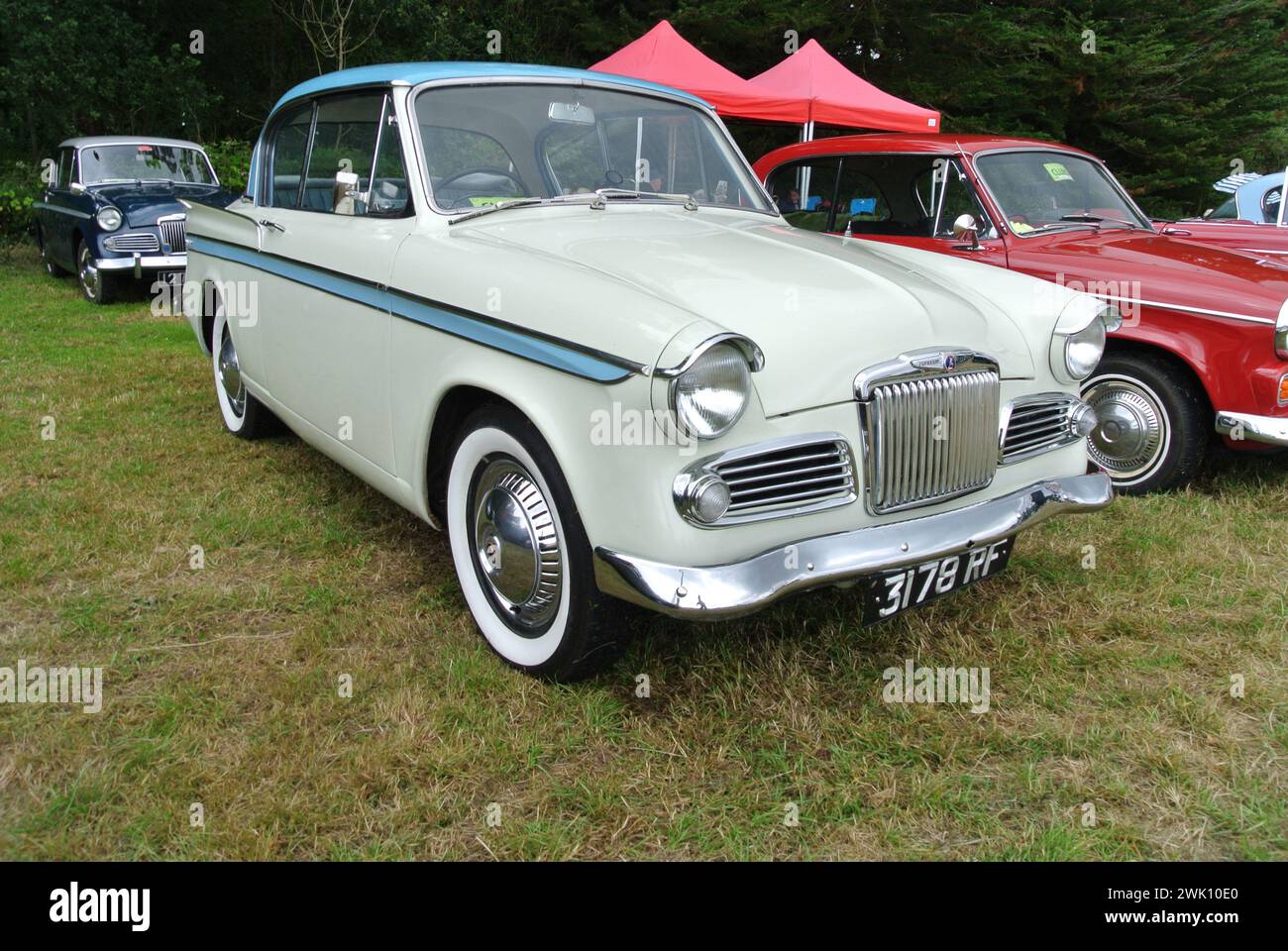 A 1960 Sunbeam Rapier parked on display at the 48th Historic Vehicle ...