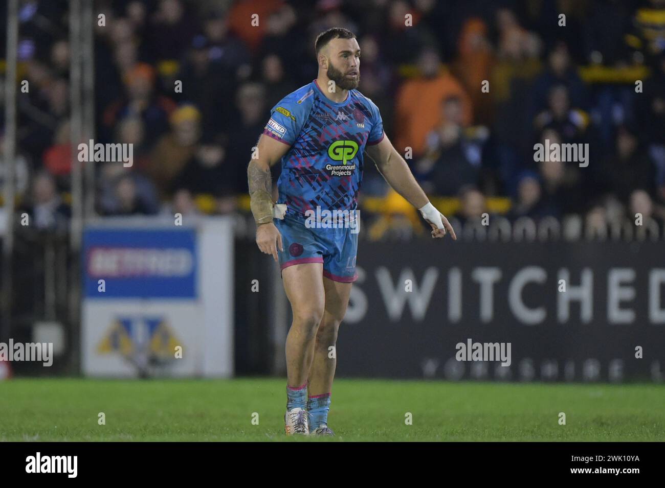 Kaide Ellis of Wigan Warriors during the Betfred Super League Round 1 ...