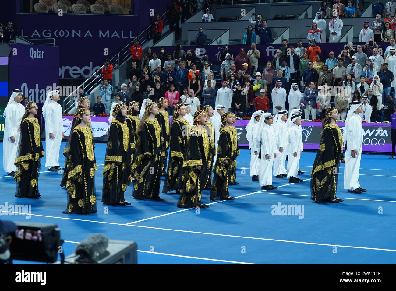 Some moments from the final of the Qatar TotalEnergies Open 2024 played ...