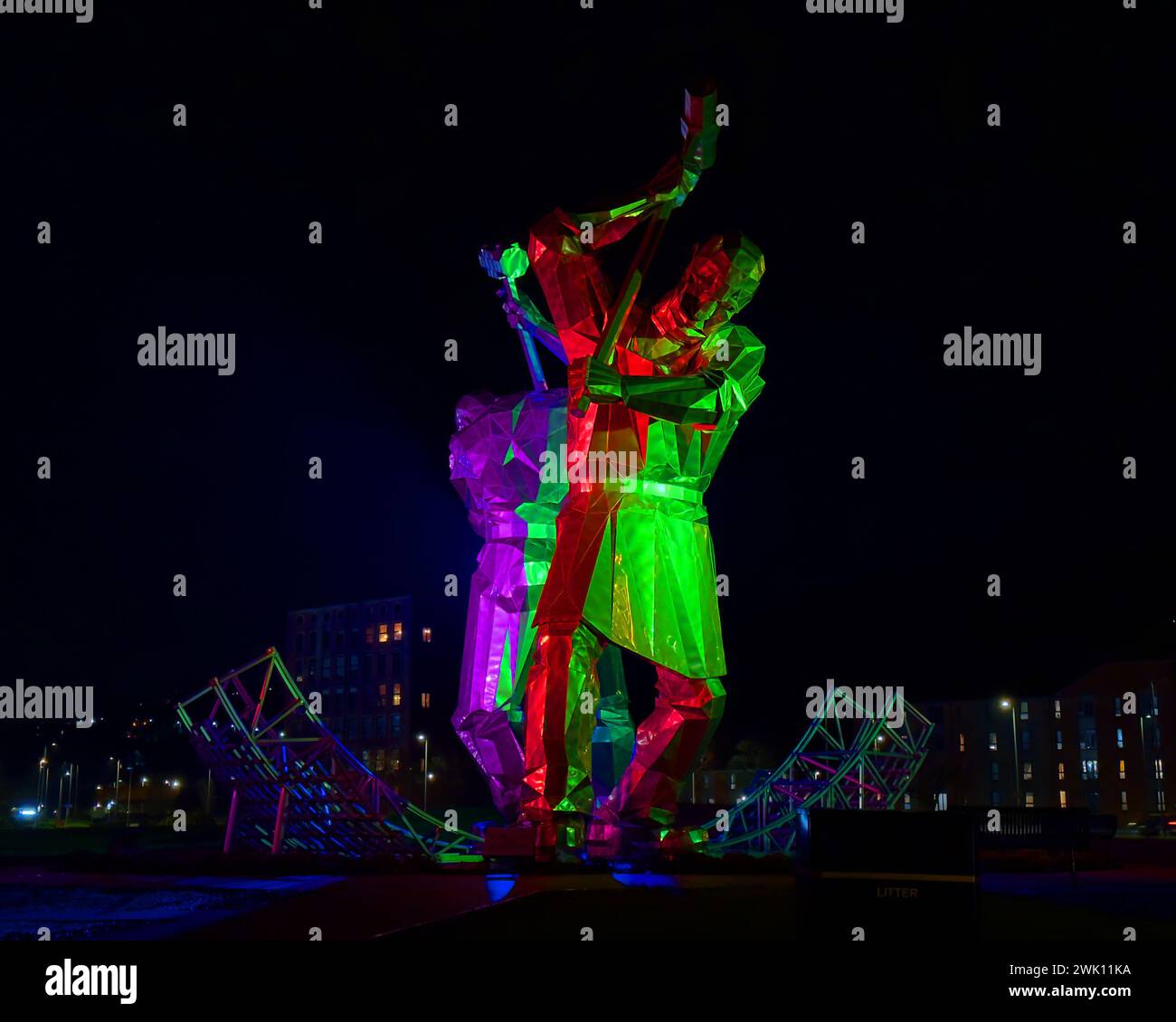 Shipbuilding sculpture art erected honouring Inverclyde Shipbuilding ...