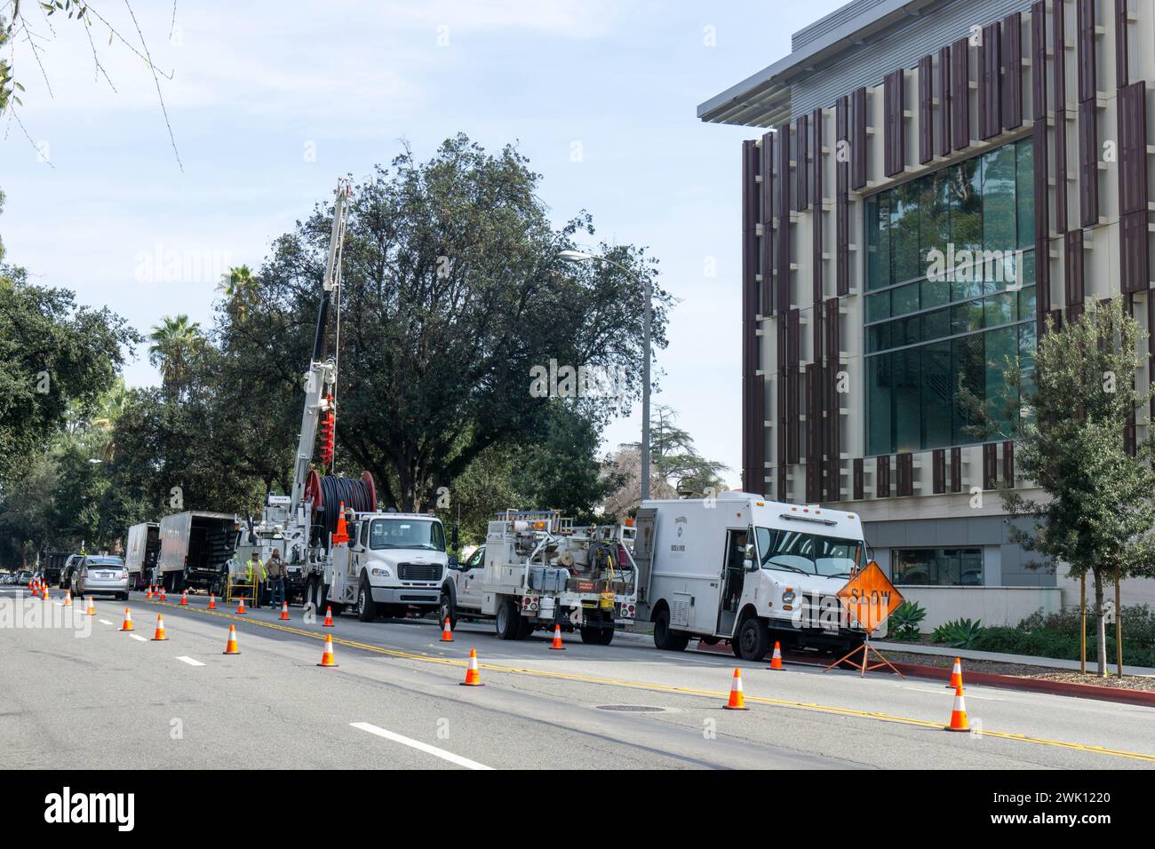Pasadena city maintenance crews work to maintain public infrastructure ...