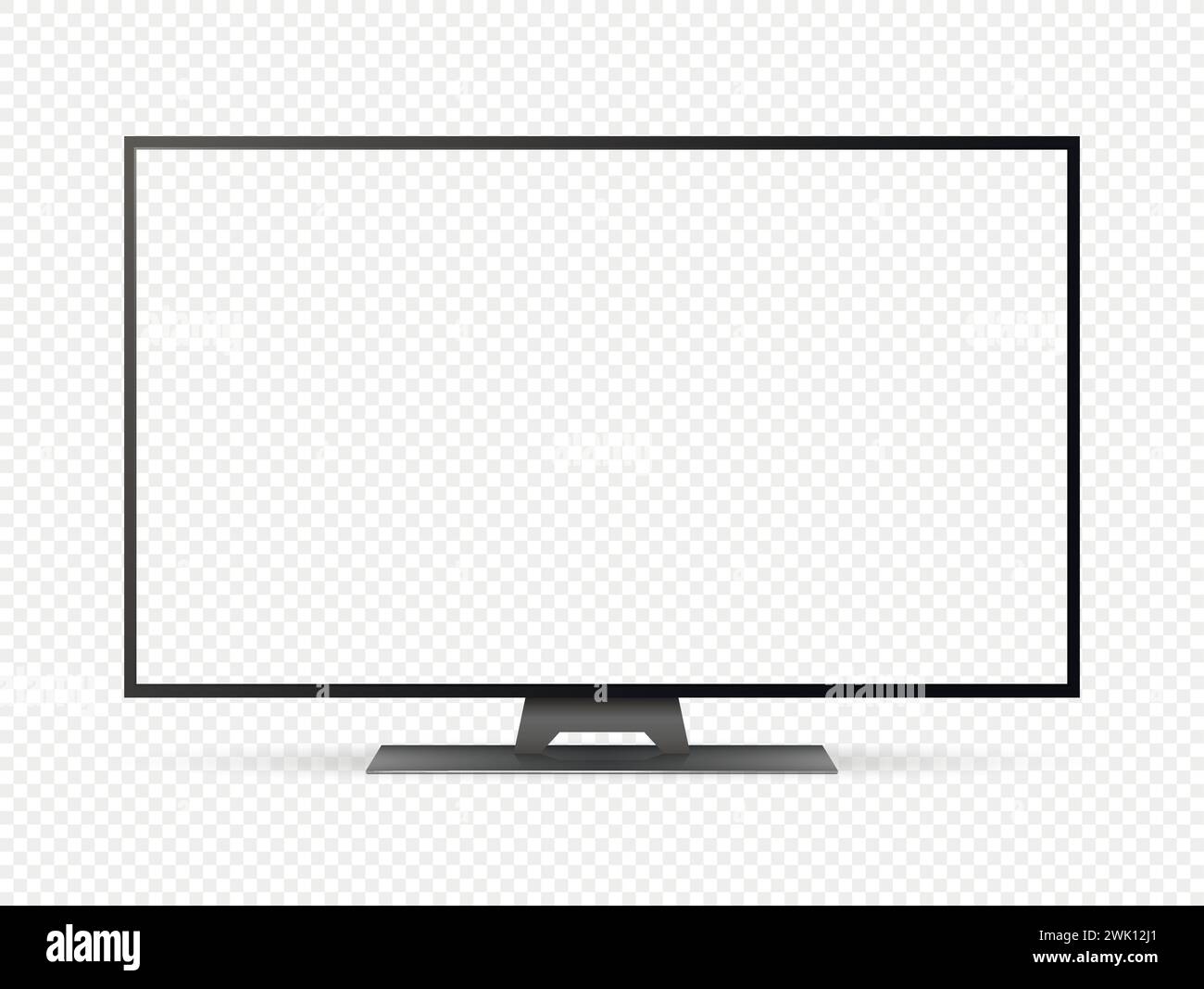 Modern smart tv with transparent screen isolated on transparent ...