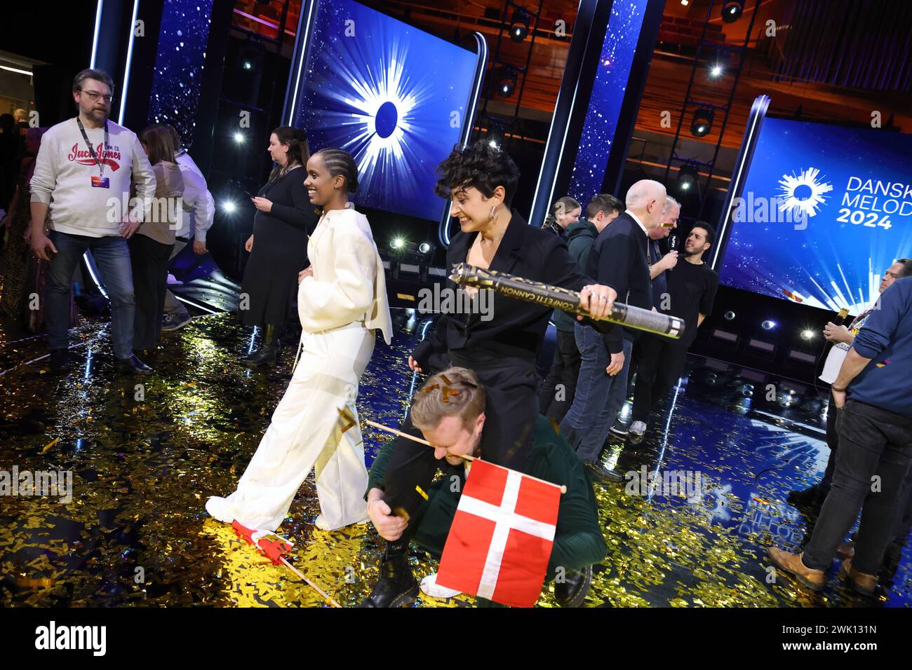 Saba, aka Saba Lykke Oehlenschlaeger, reacts after the end of the Dansk ...