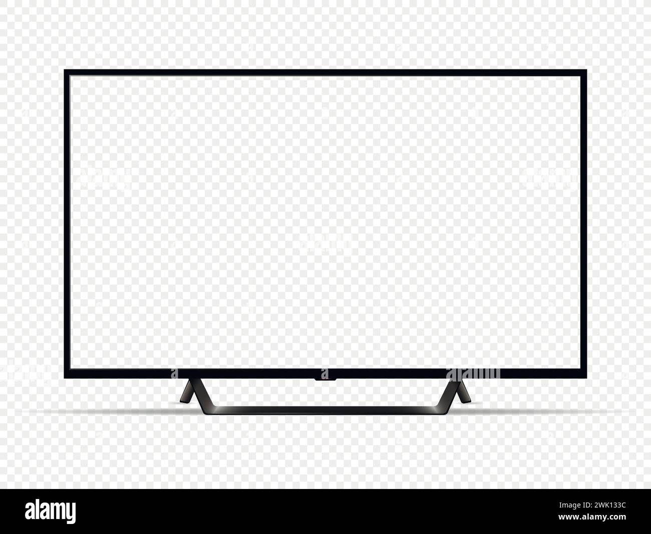 Modern smart oled tv screen isolated on transparent background Stock ...