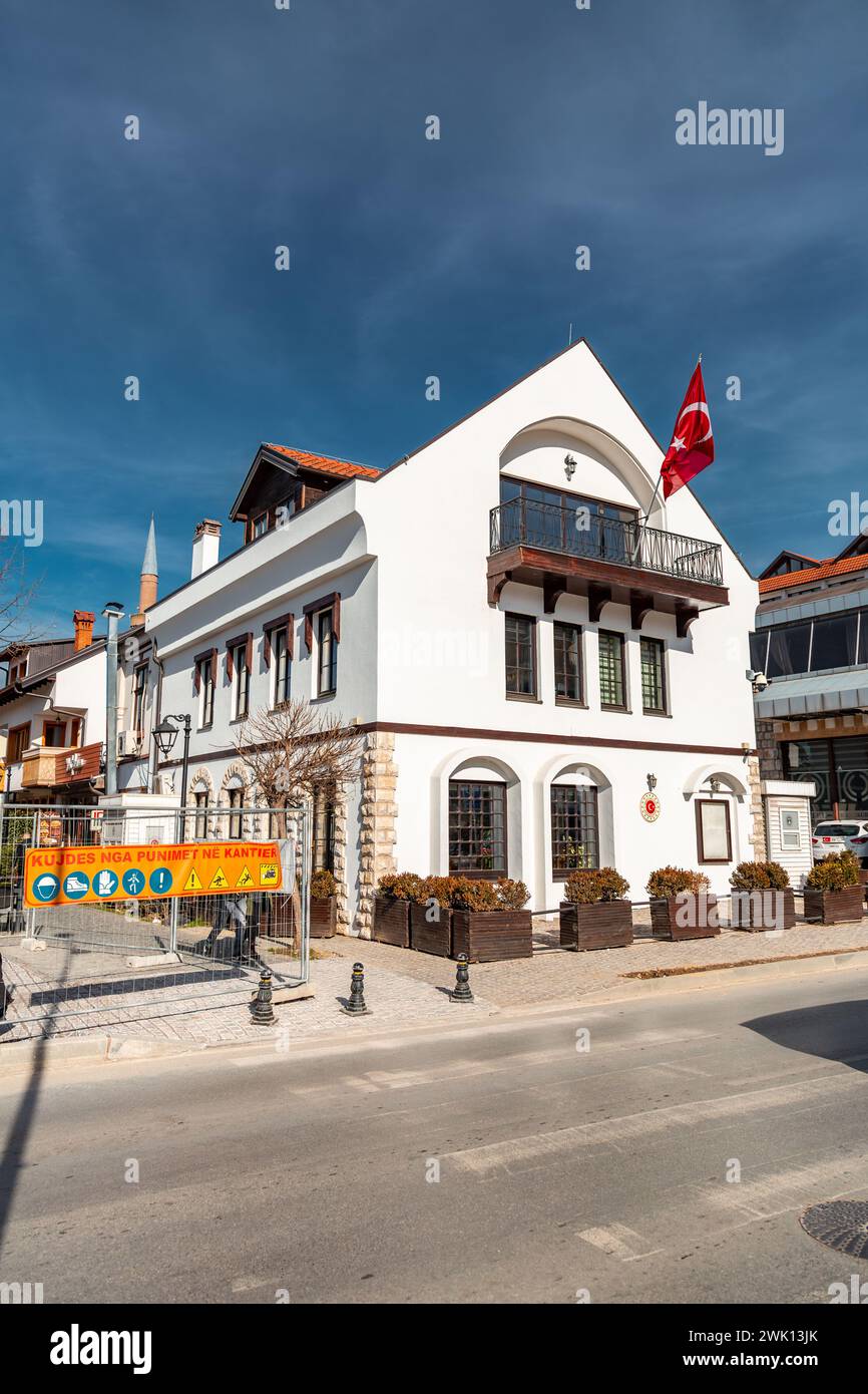 Prizren, Kosovo - 6 FEB 2024: The Turkish Consulate building on the ...