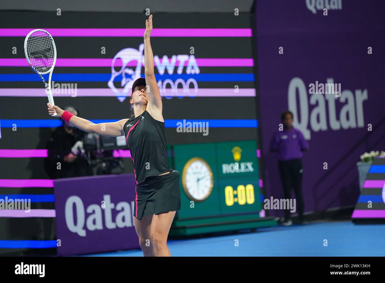 Some moments from the final of the Qatar TotalEnergies Open 2024 played ...