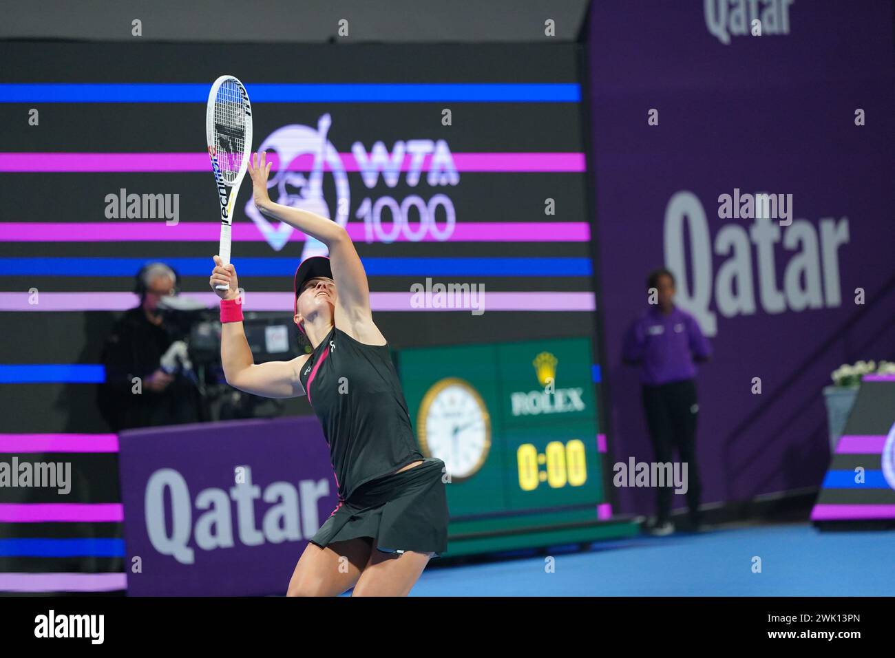 Some moments from the final of the Qatar TotalEnergies Open 2024 played ...