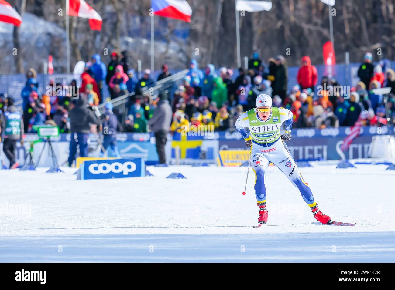Minneapolis, Minnesota, USA. 17th Feb, 2024. EDVIN ANGER of Sweden ...