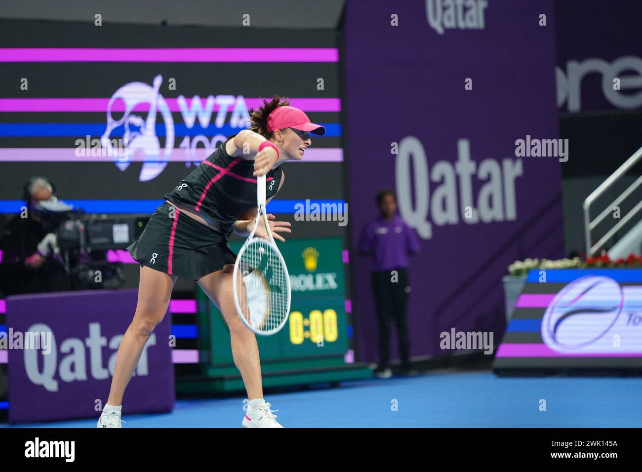 Some moments from the final of the Qatar TotalEnergies Open 2024 played ...