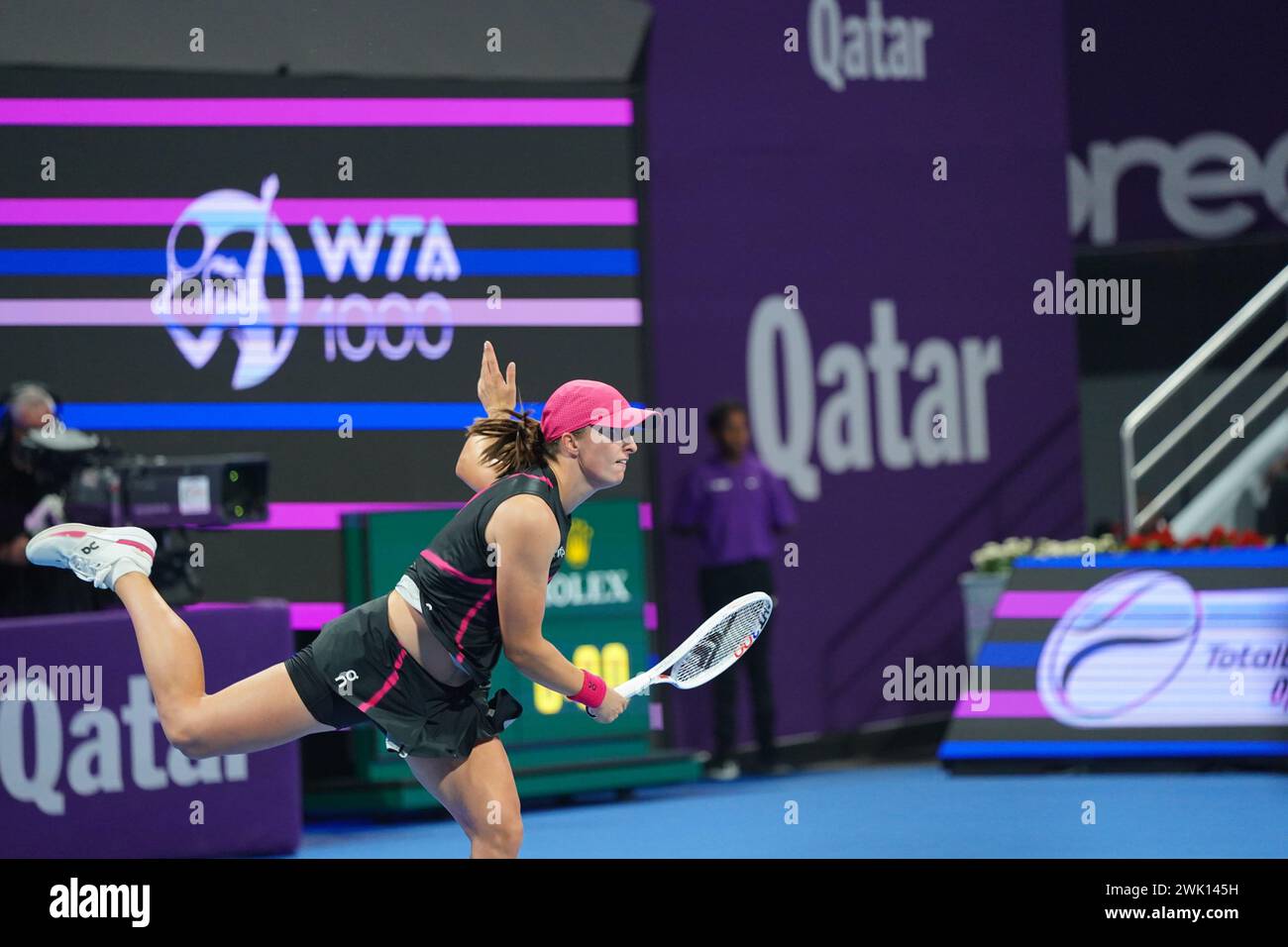 Some moments from the final of the Qatar TotalEnergies Open 2024 played ...