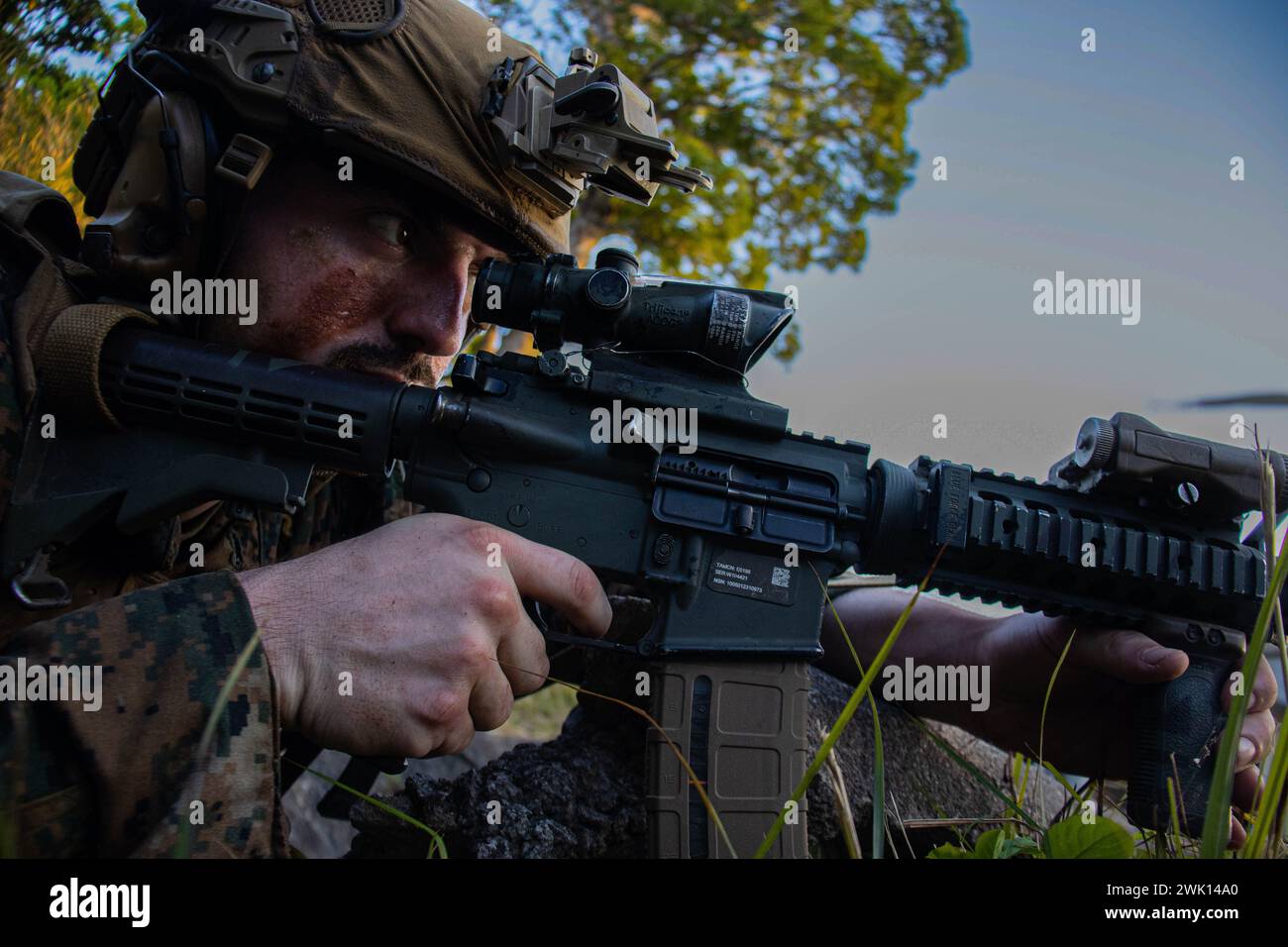 A U.S. Marine with Battalion Landing Team 1/1, 31st Marine ...