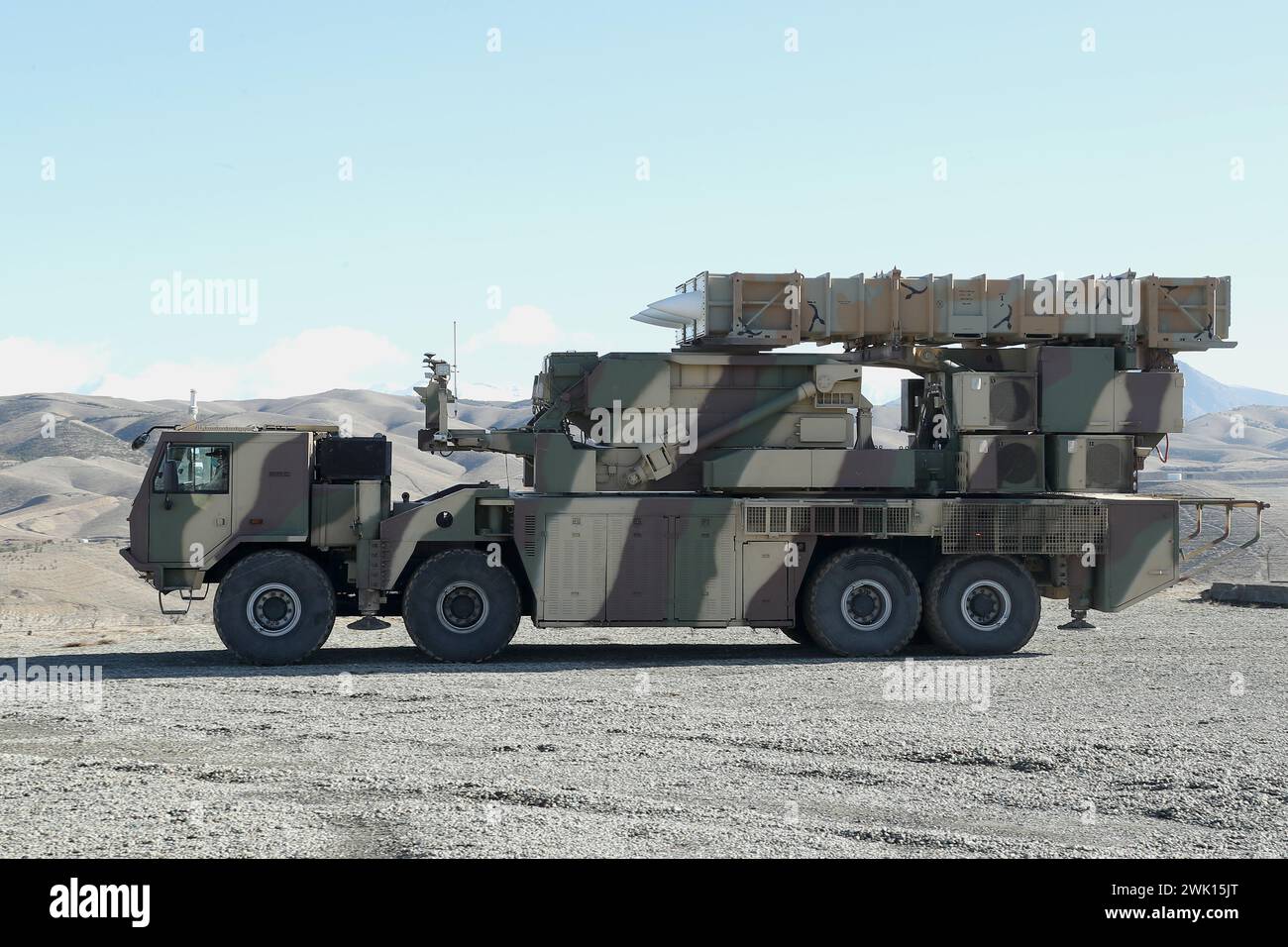 Undisclosed, Iran. 17th Feb, 2024. A Sayad-3 missile system during the ...