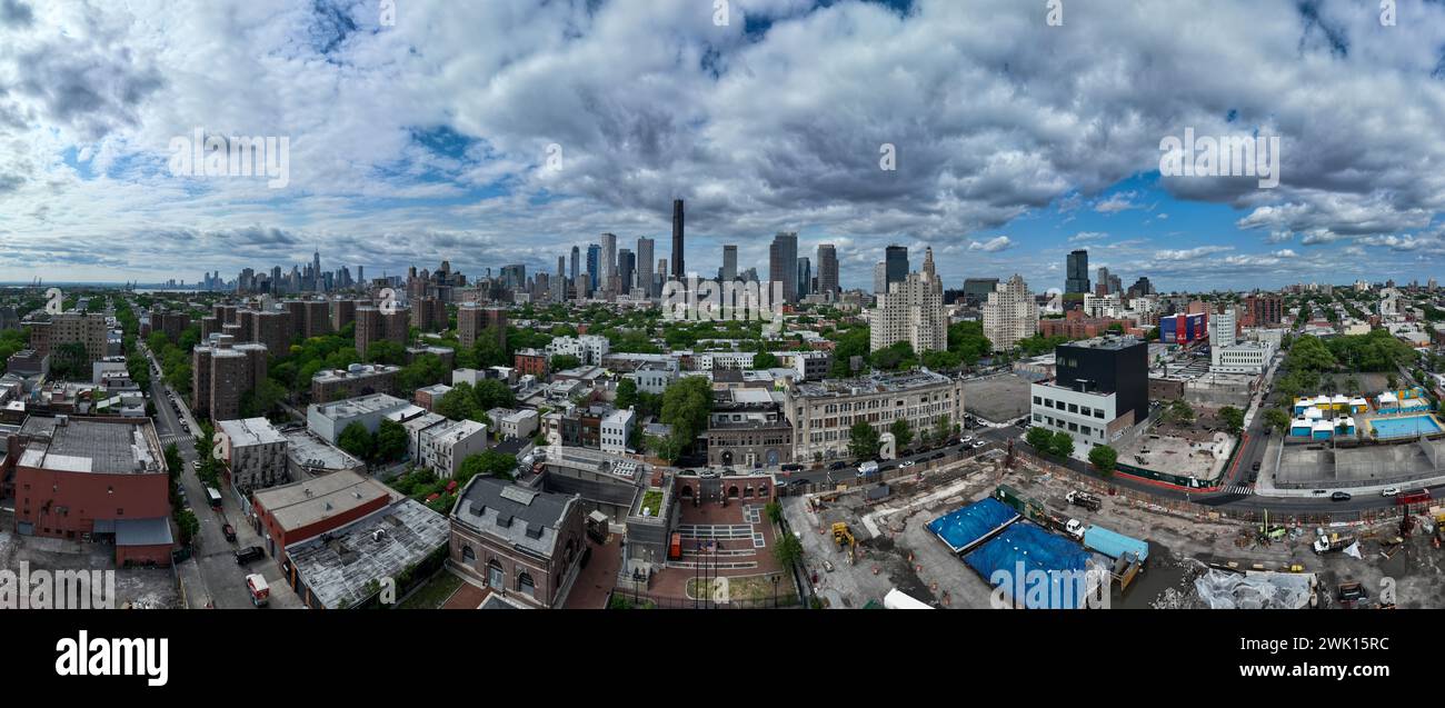 Aerial view of the downtown Brooklyn skyline in New York City Stock ...