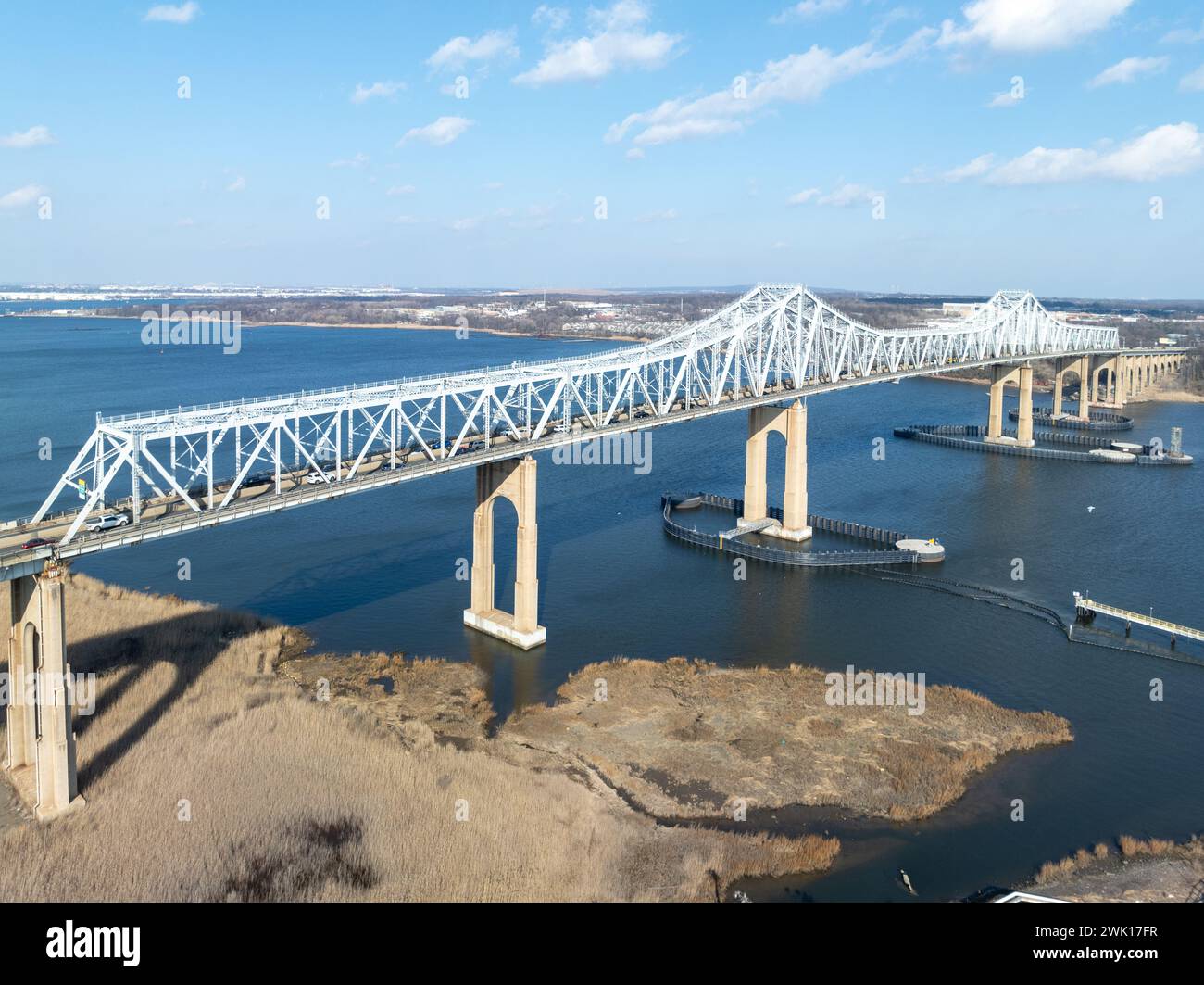 The Outerbridge Crossing is a cantilever bridge which spans the Arthur ...