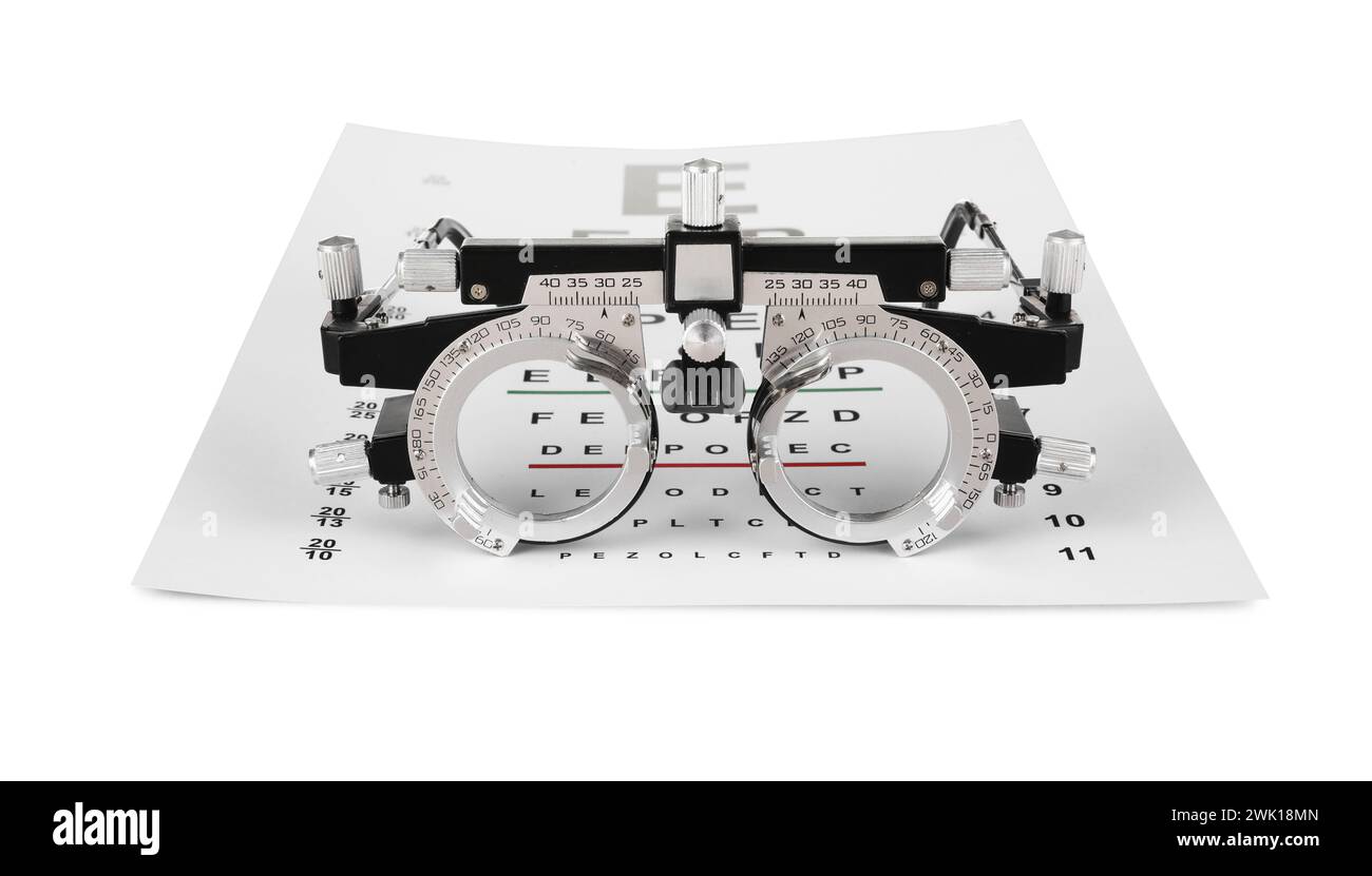 Ophthalmic trial frame Cut Out Stock Images & Pictures - Alamy