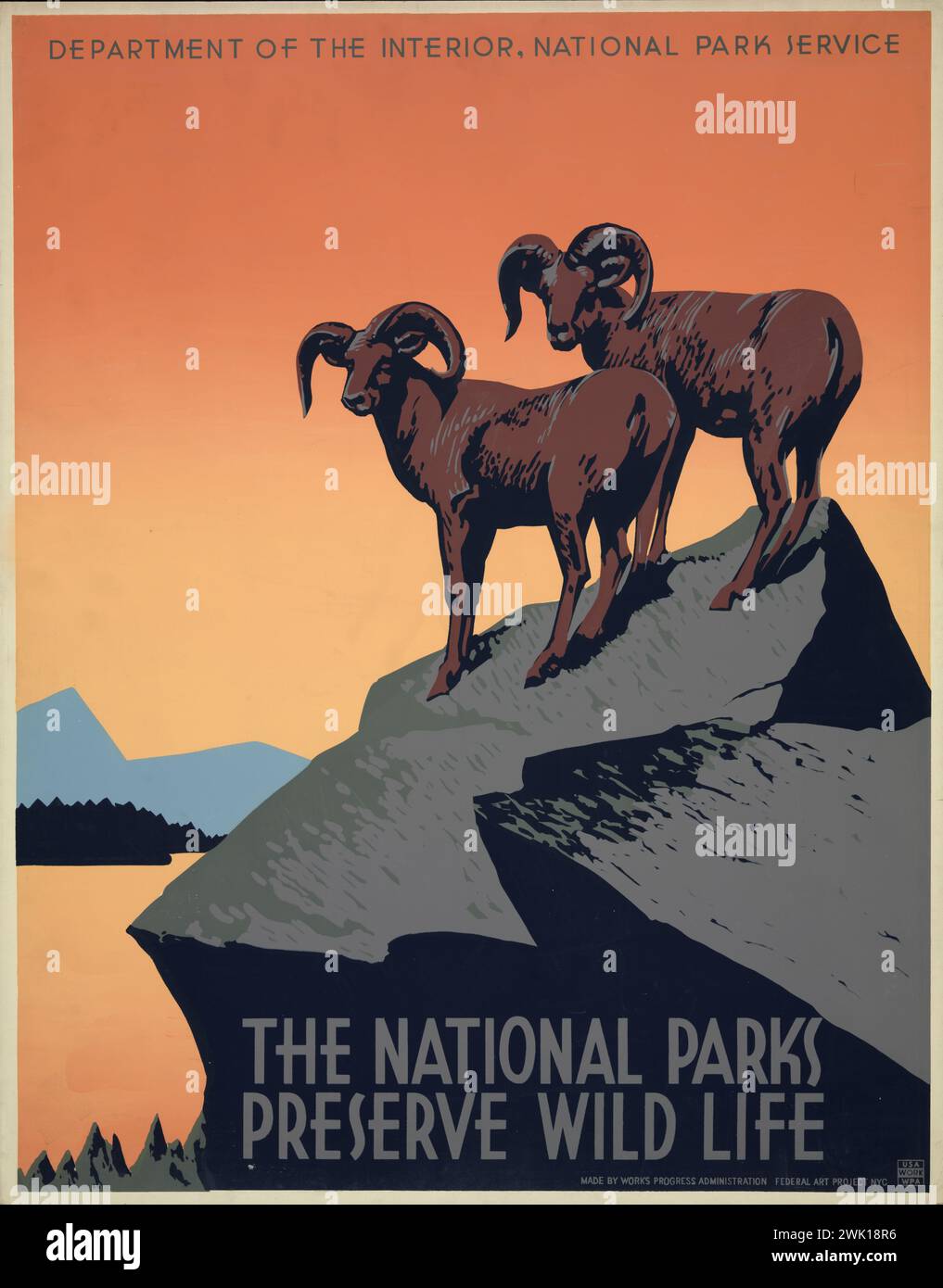 Retro national parks posters hi-res stock photography and images - Alamy