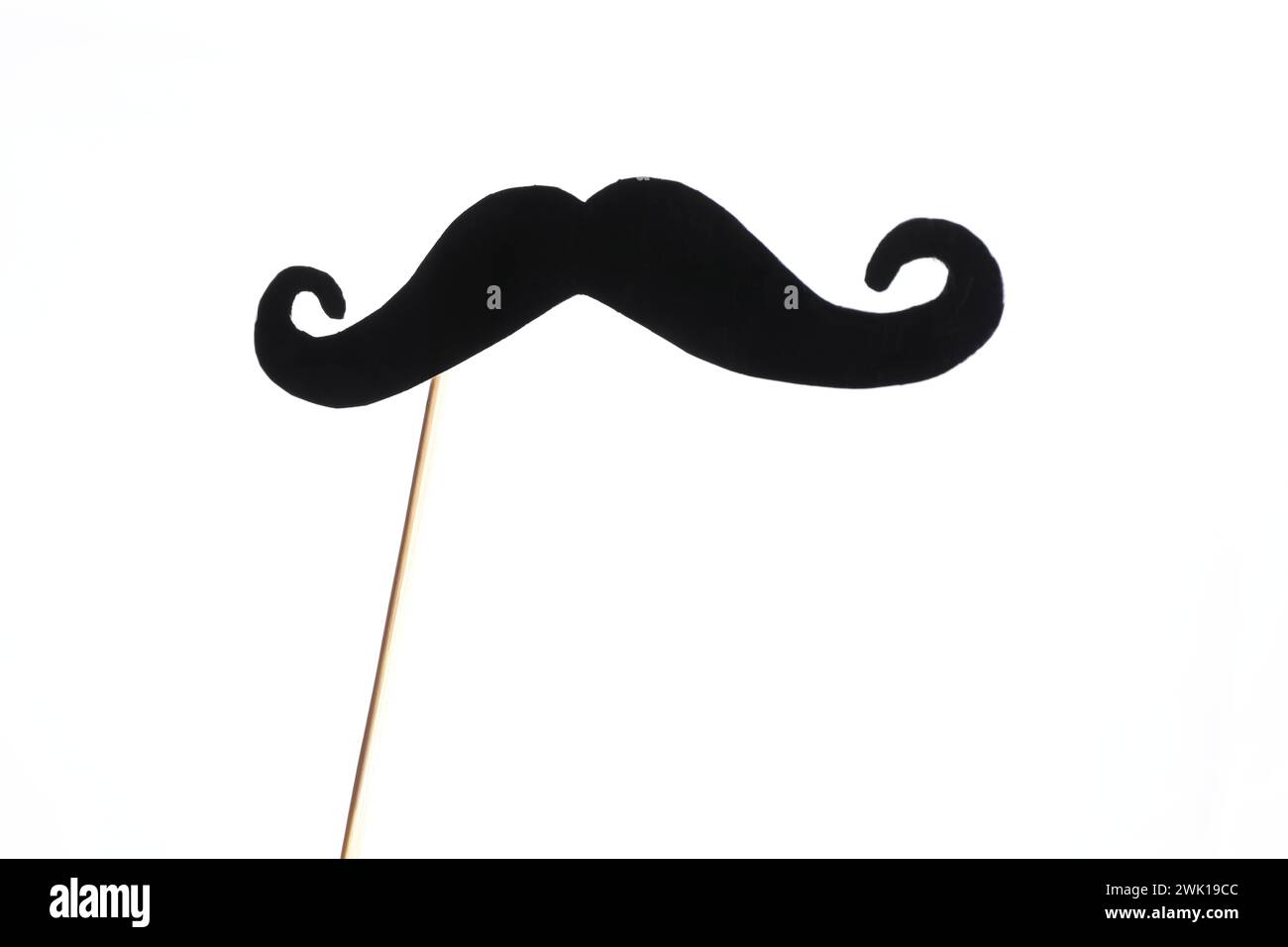 Fake paper mustache party prop against white background Stock Photo - Alamy