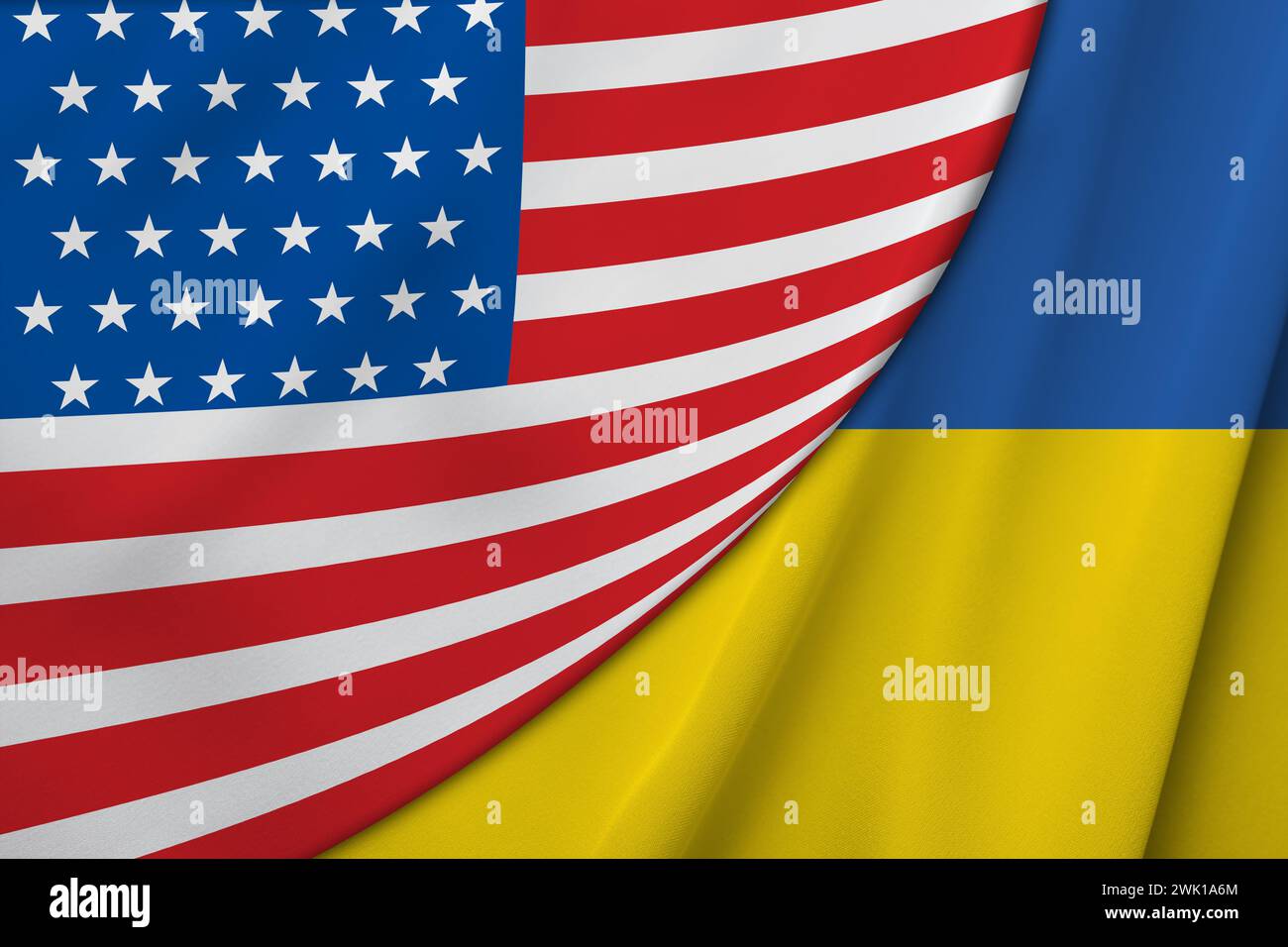 Flags of Ukraine and USA. International diplomatic relationships Stock ...