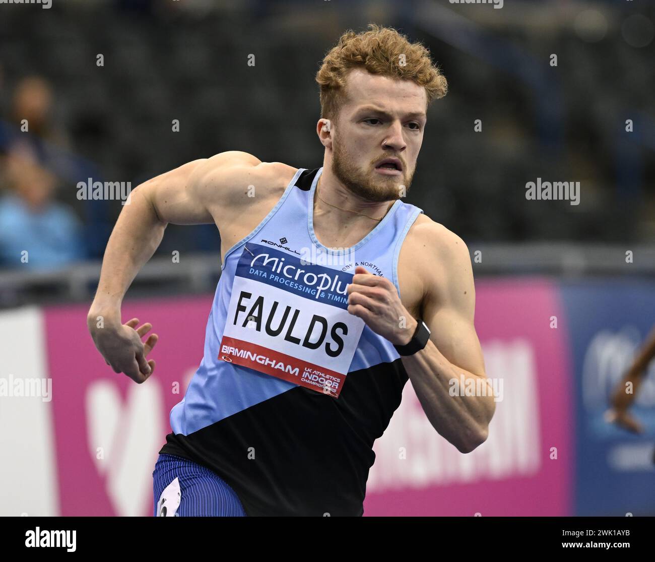 Birmingham, England. 17 February, 2024. Joshua Faulds during the men’s ...