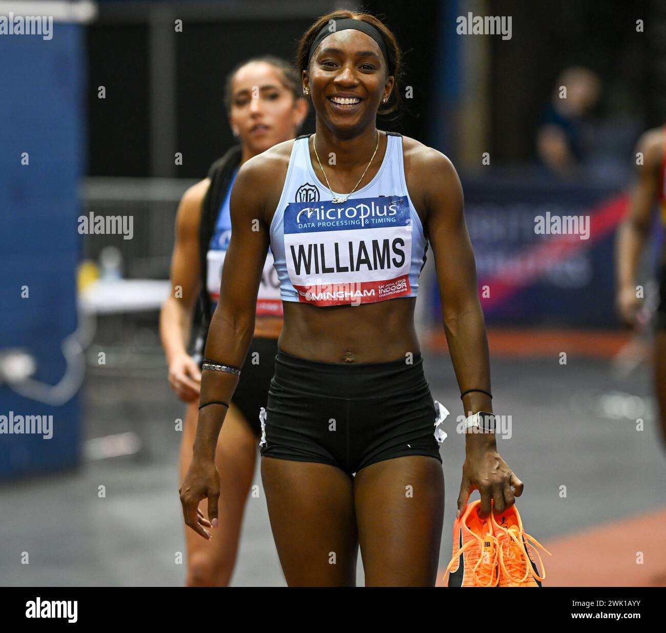 Birmingham,, England. 17 February, 2024. Bianca Williams competes in ...