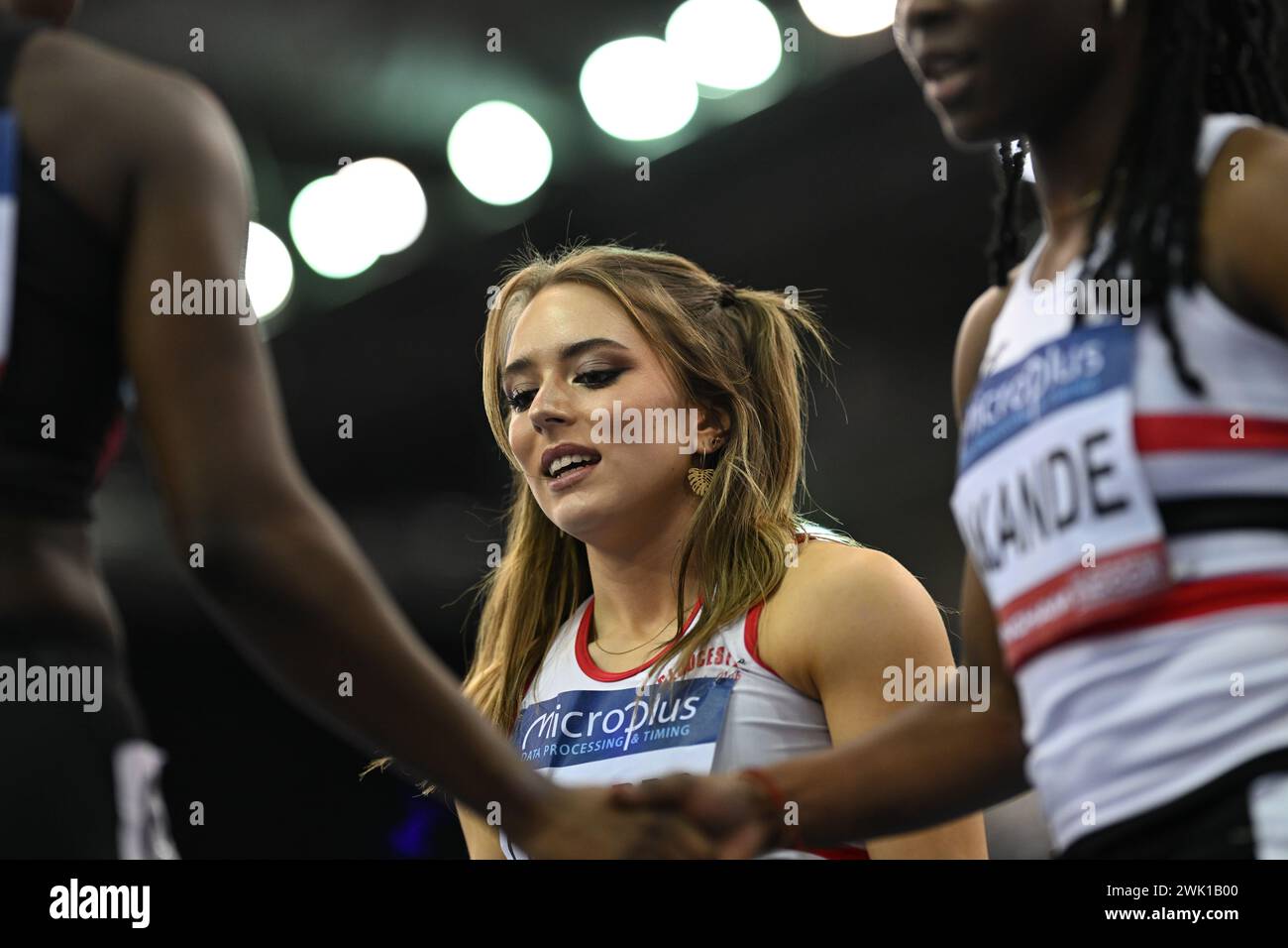 Birmingham,, England. 17 February, 2024. Ella-Grace Edwards after the ...