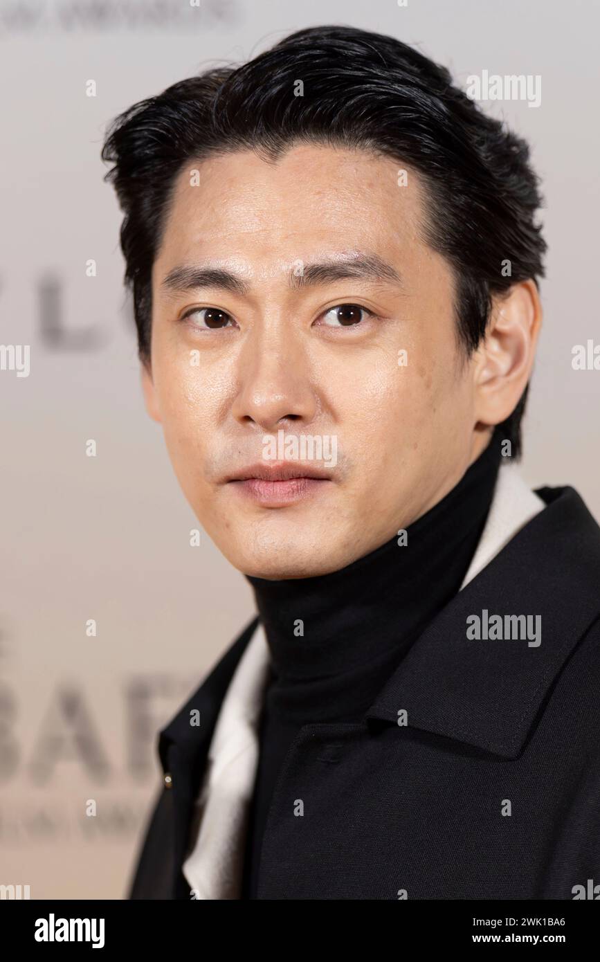 Teo Yoo poses for photographers upon arrival for the BAFTA Nominees ...