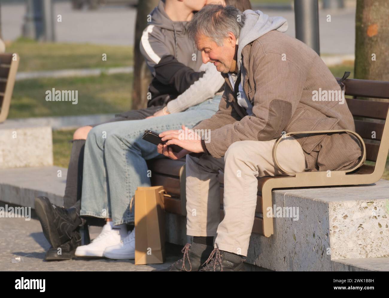Bergamo, Italy. 18th Feb, 2024. Mobile phones are an indispensable tool ...